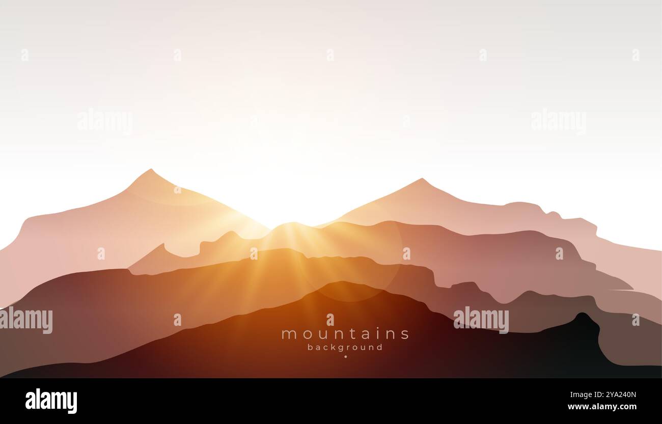 mountain peak background discover beauty of rocky terrain vector Stock ...