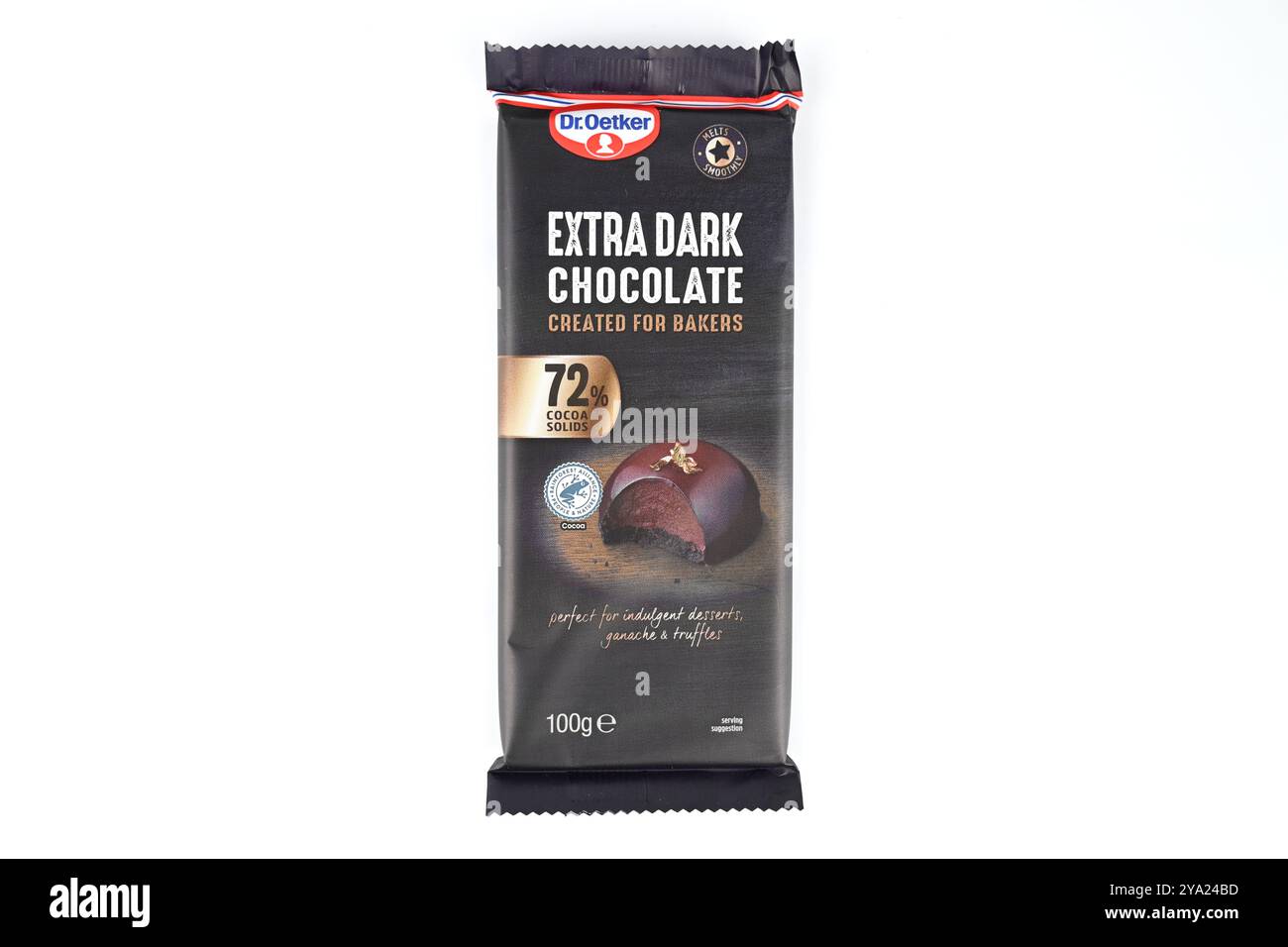Dr Oetker 72 percent Extra Dark Chocolate Bar – Wales, UK – 09 October ...