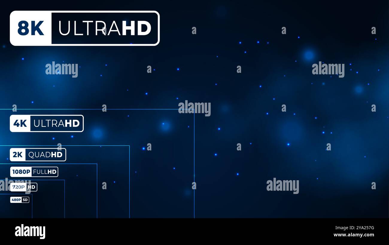 screen resolution quality chart background design vector Stock Vector ...