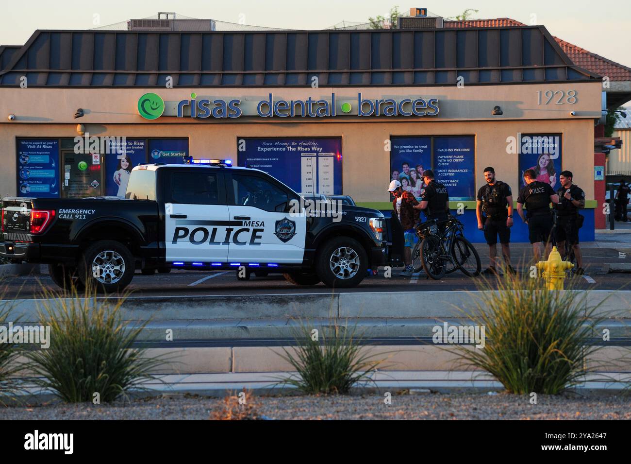 October 11, 2024, Mesa, Arizona, USA: Four City of Mesa police officers ...