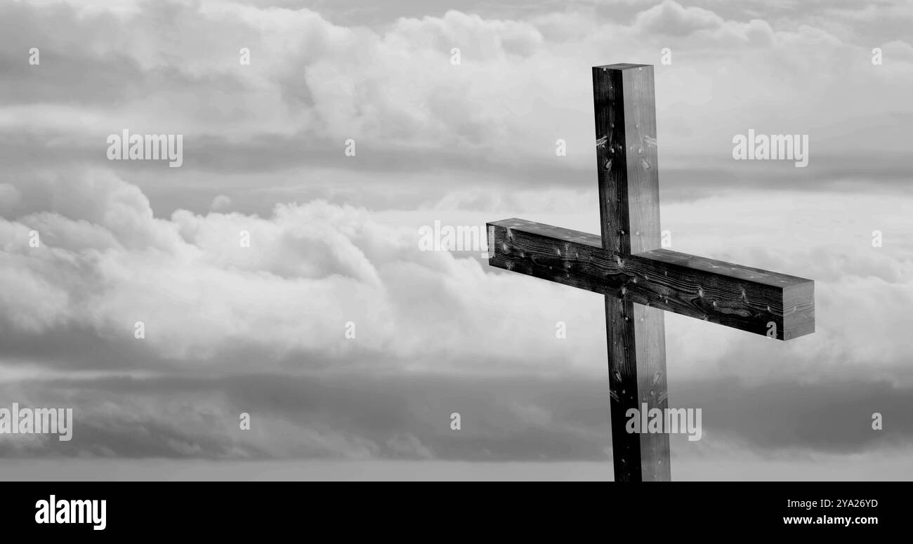 Jesus cross silhouette Black and White Stock Photos & Images - Alamy