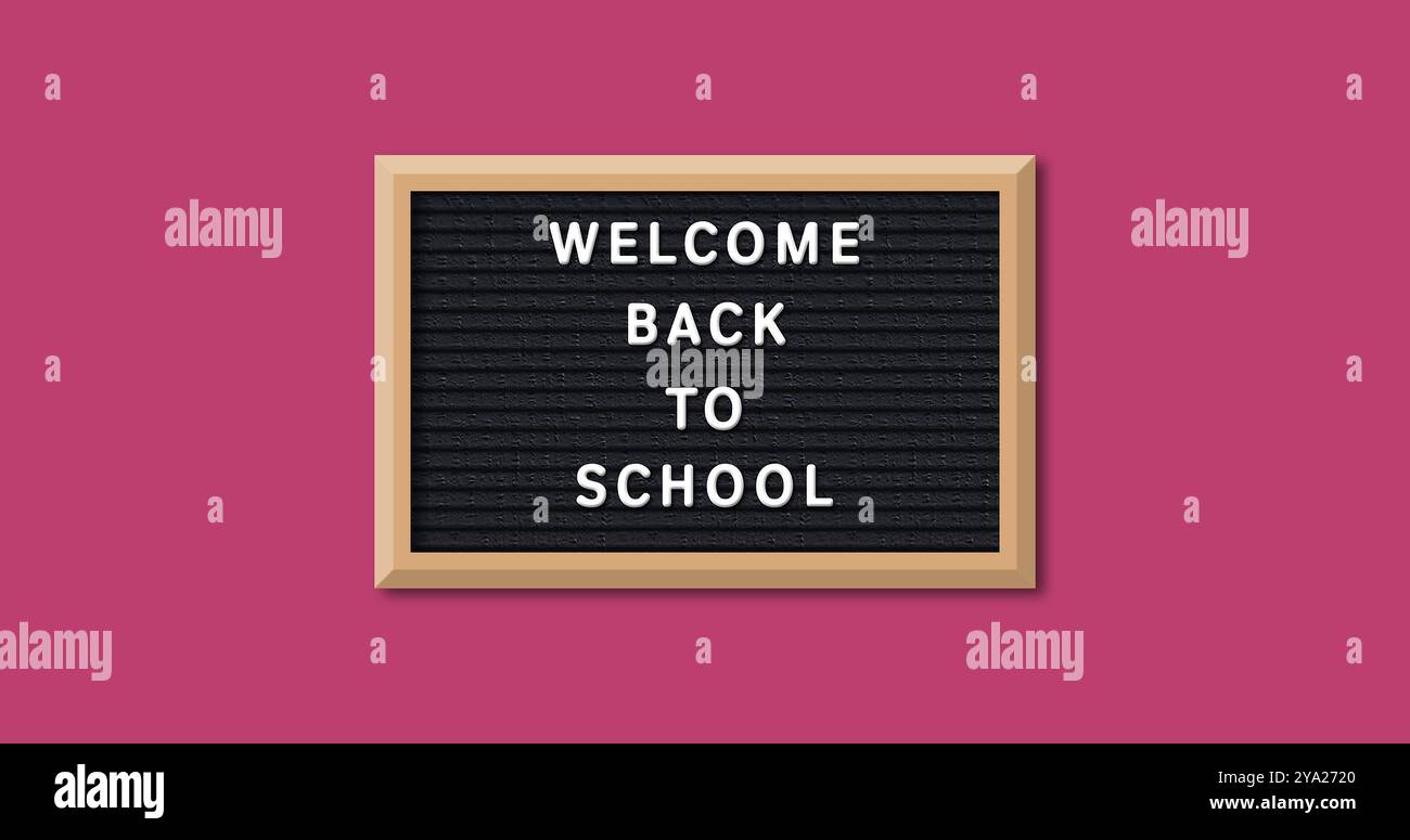 Image of the words Welcome Back To School formed in white letters on a ...