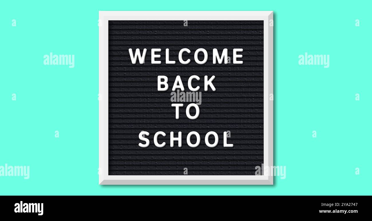 Image of the words Welcome Back To School formed in white letters on a ...
