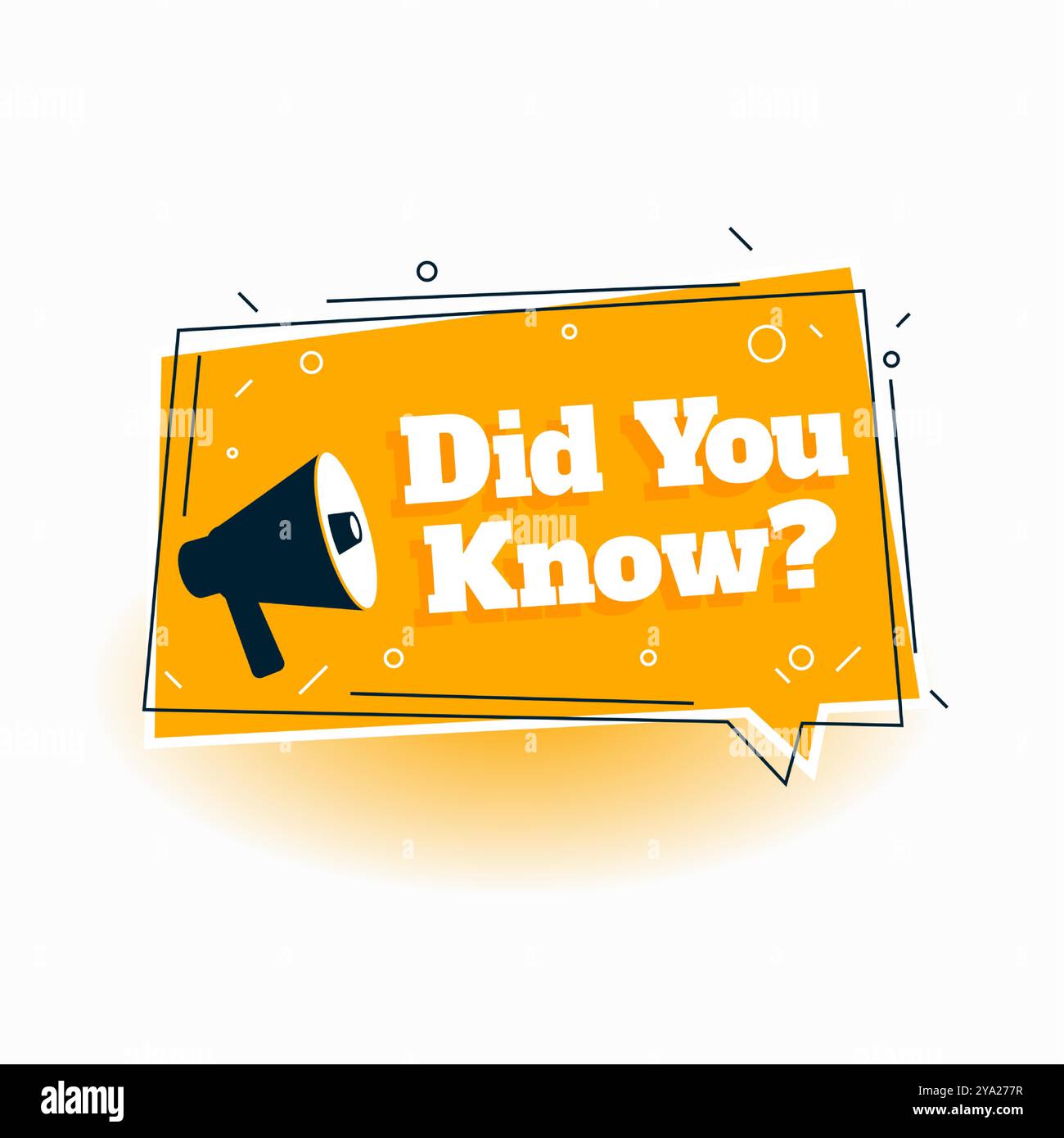 creative did you know background with megaphone design vector Stock ...