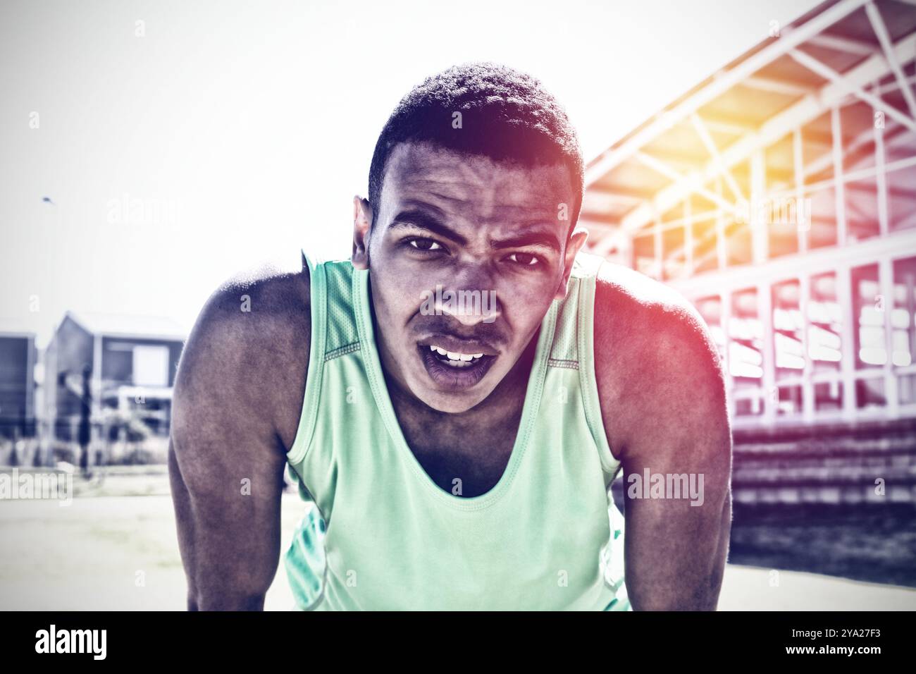Men playing football Stock Photo - Alamy