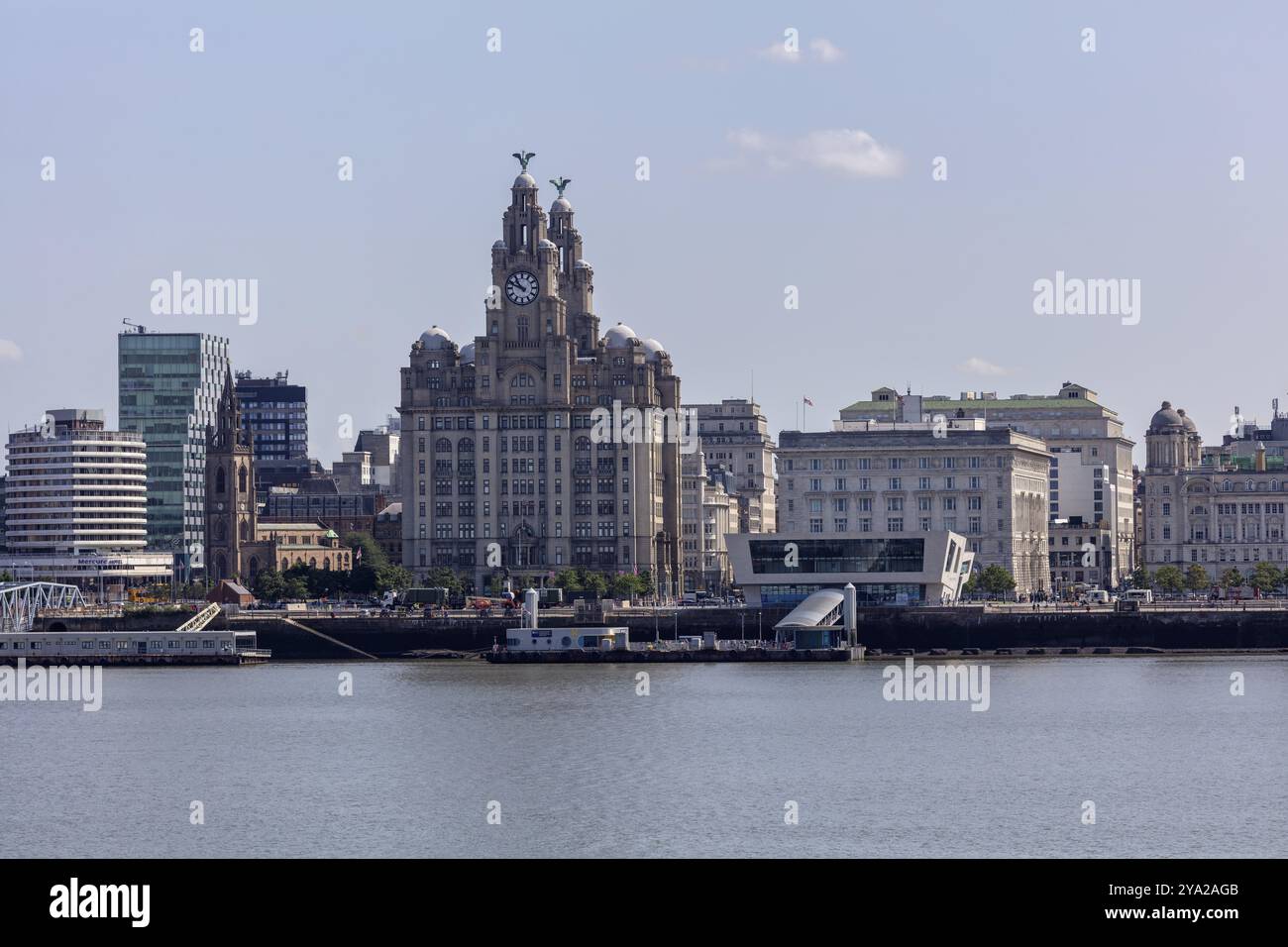 Historic riverside building in an urban setting, Liverpool Stock Photo ...