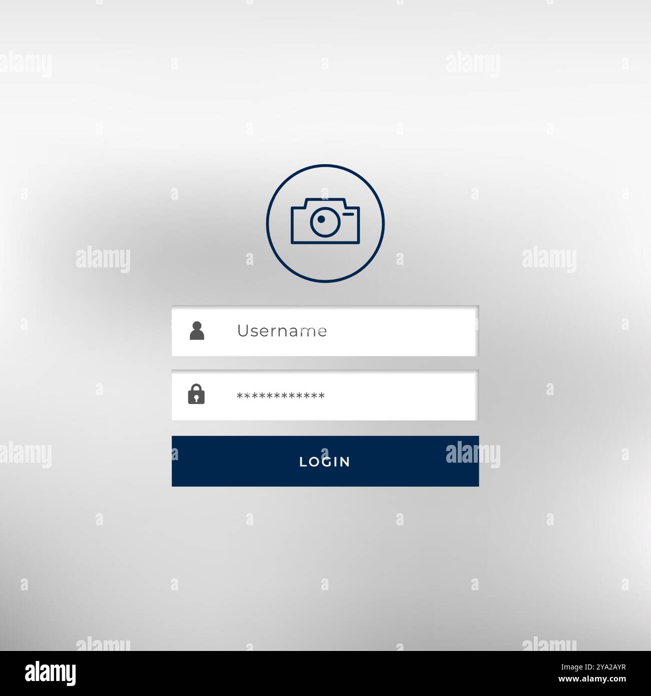 modern web login form template for social profile access vector Stock ...