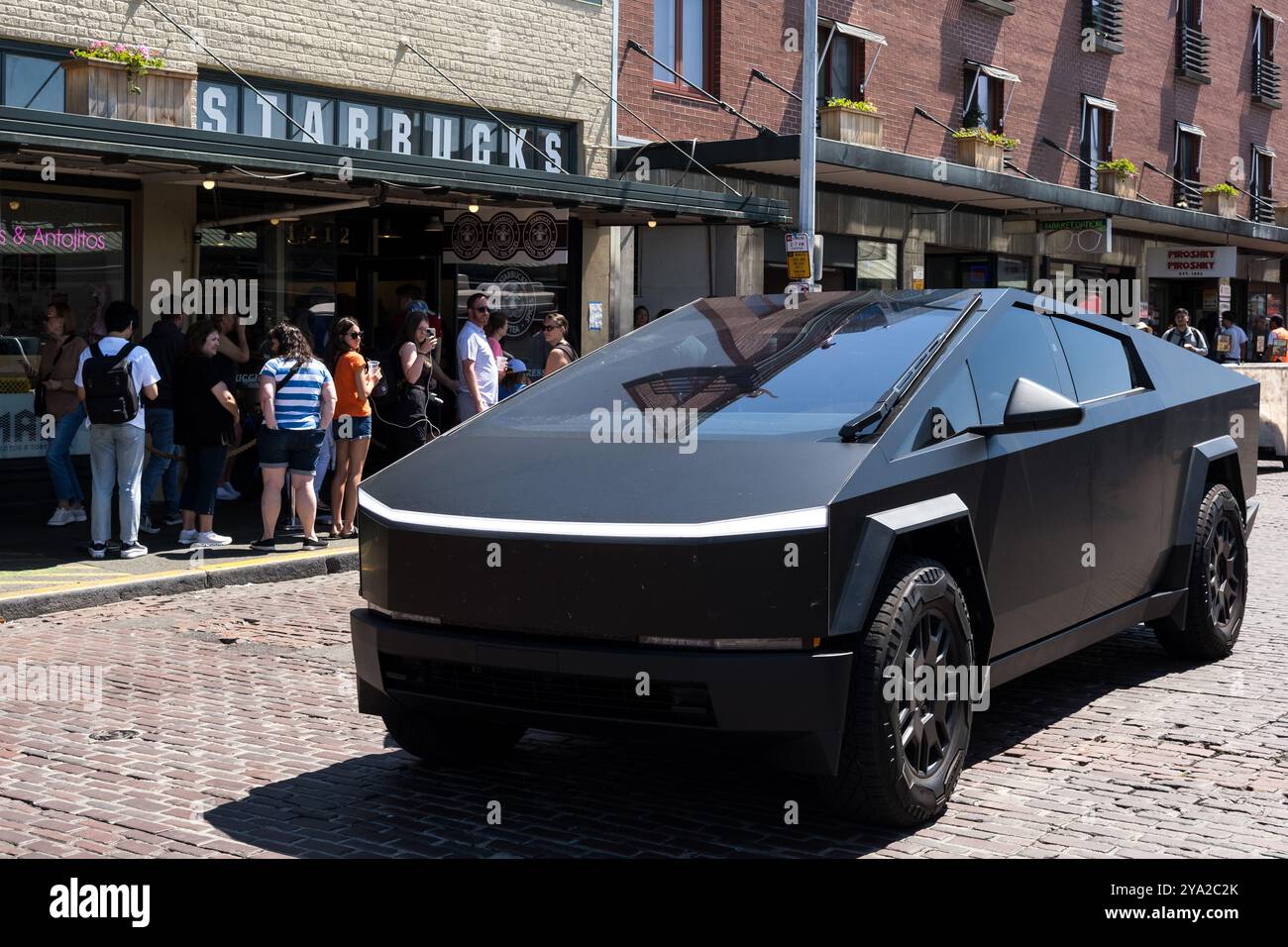 Seattle, USA. 31 Jul, 2024. A Tesla Cybertruck at Pike Place Market ...