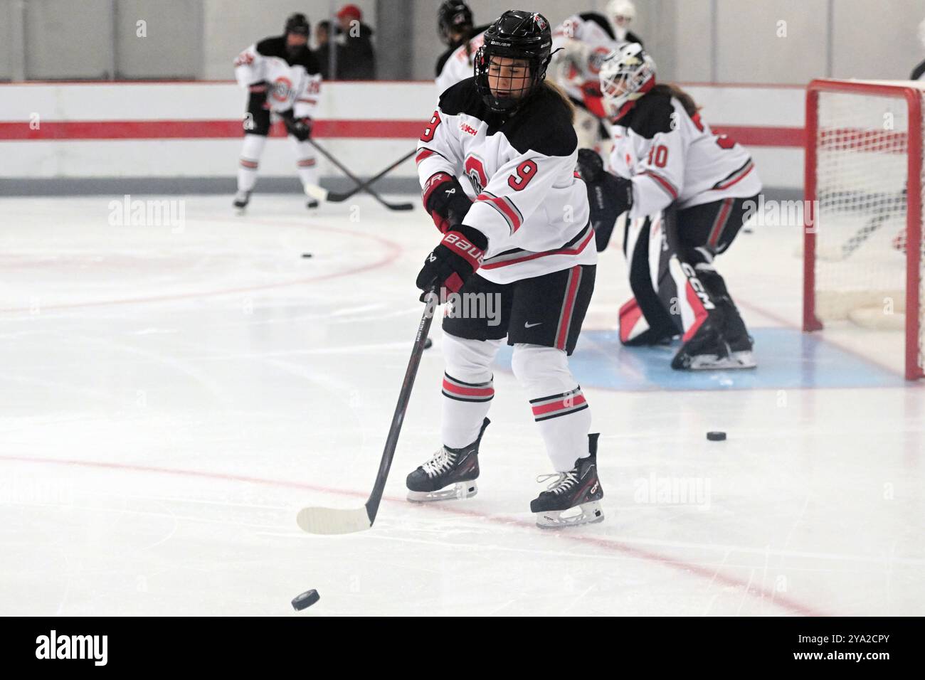 October 11, 2024: Ohio State forward Josie St. Martin (9) before ...