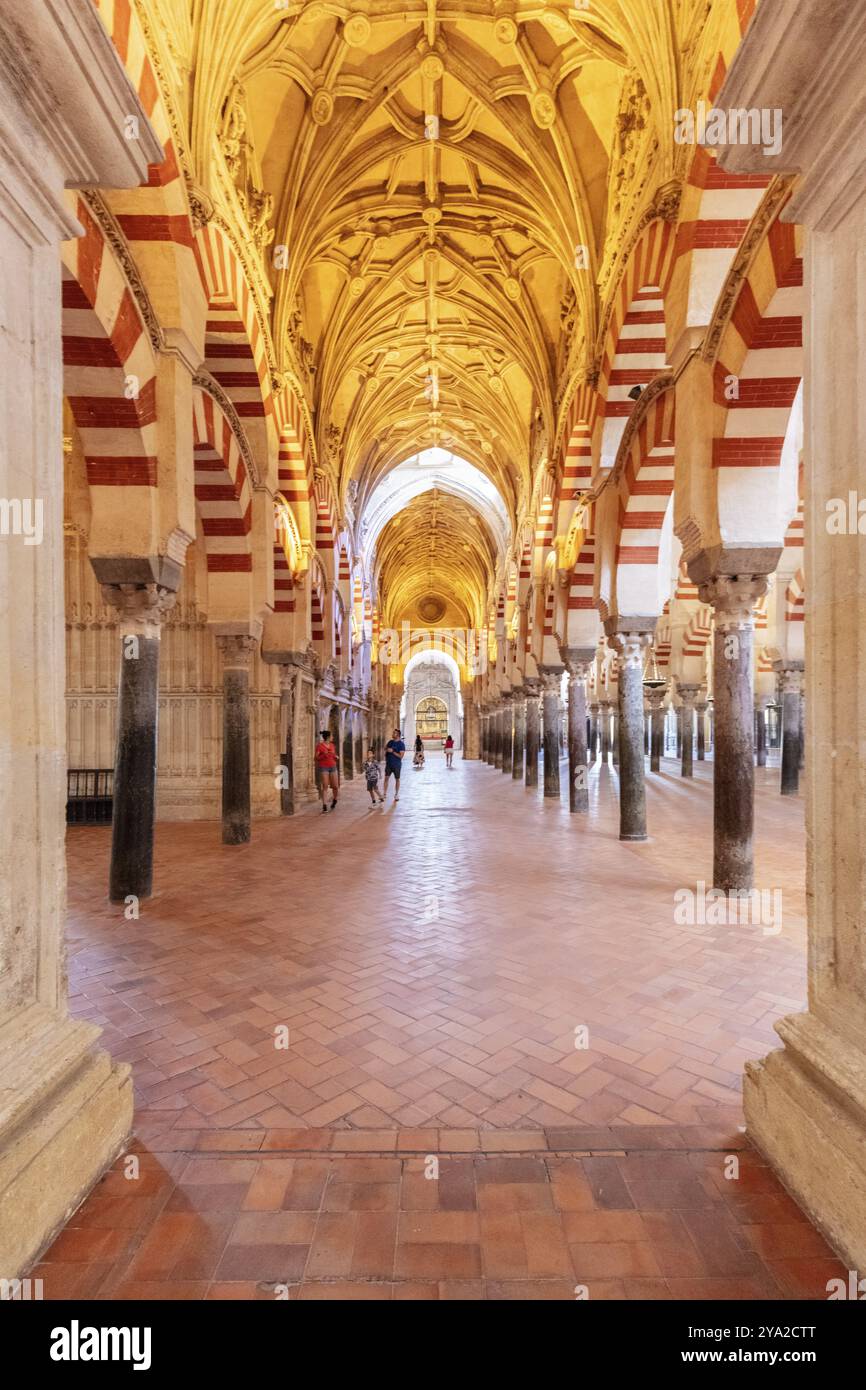 Light-flooded corridor with impressive Islamic architecture, Cordoba ...