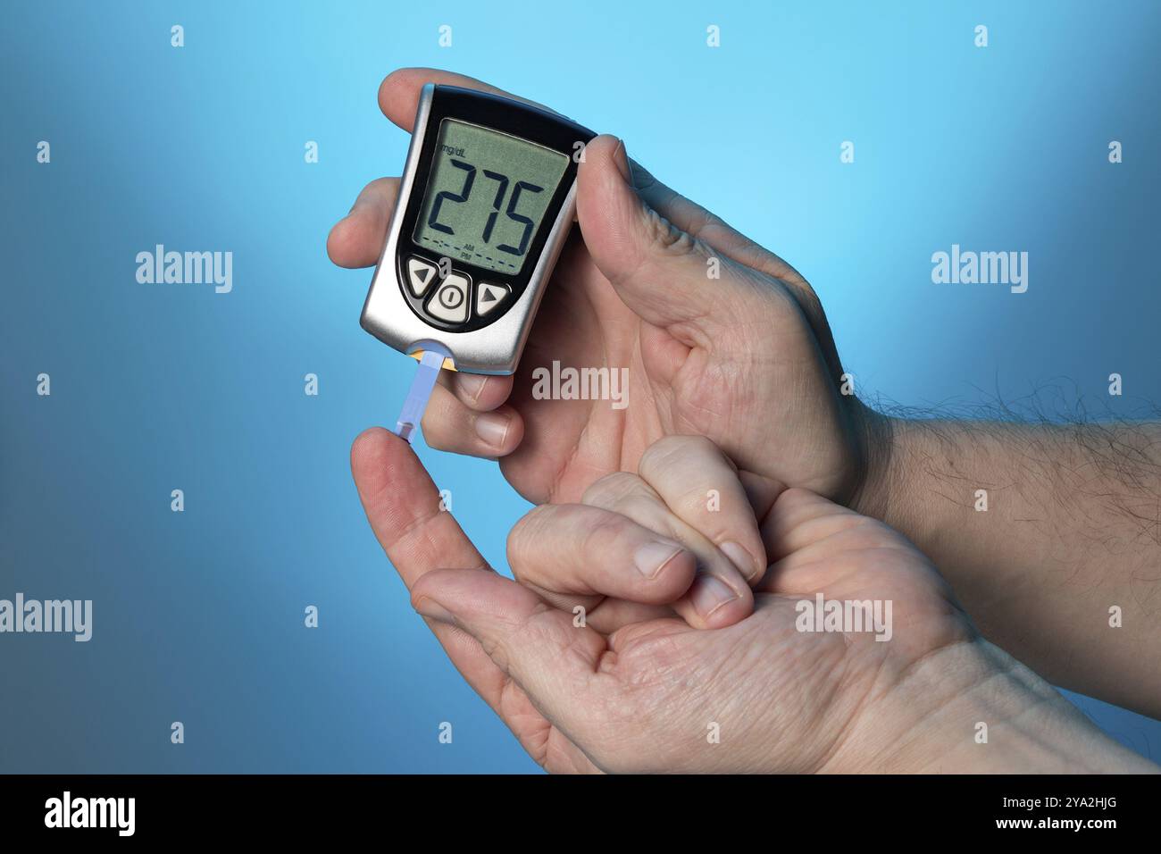 Measurement of the glucose concentration in the blood with a blood ...