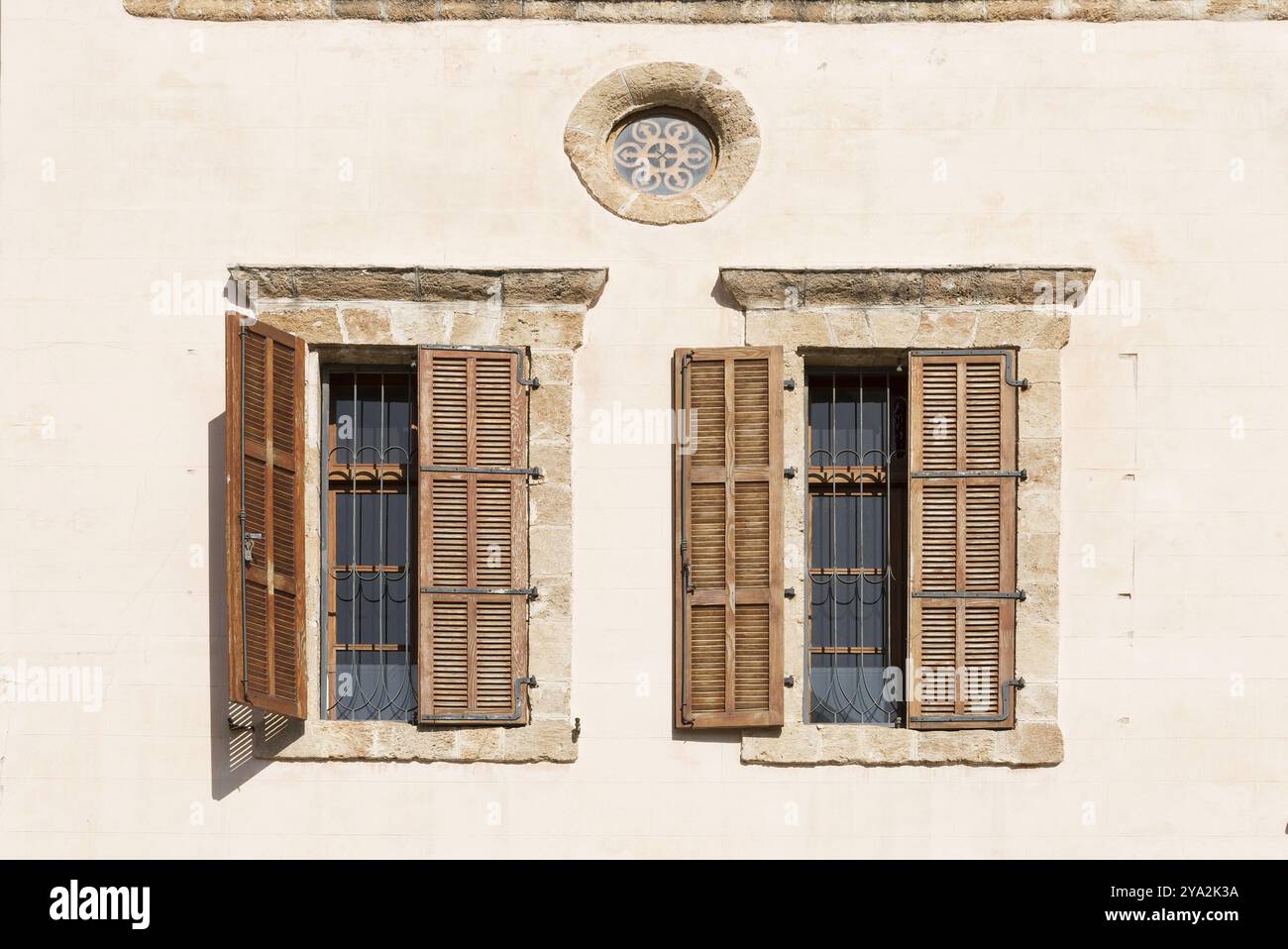 Old wooden shuttered window in jerusalem israel Stock Photo - Alamy