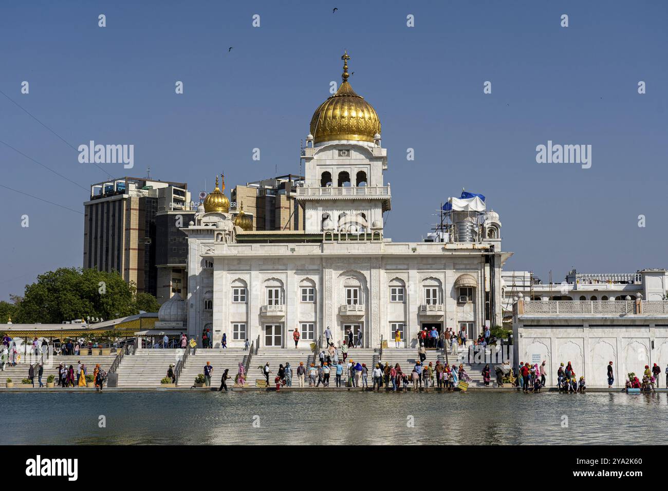 New Delhi, India, April 11, 2023: Exterior view of Gurudwara Bangla ...