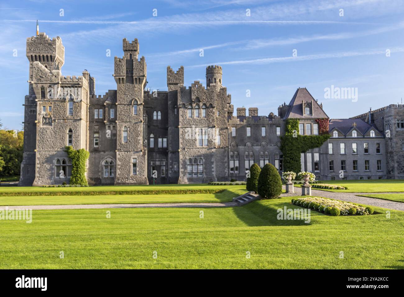 Ashford Castle. A medieval castle built in 1228. Mayo, Ireland. Europe ...