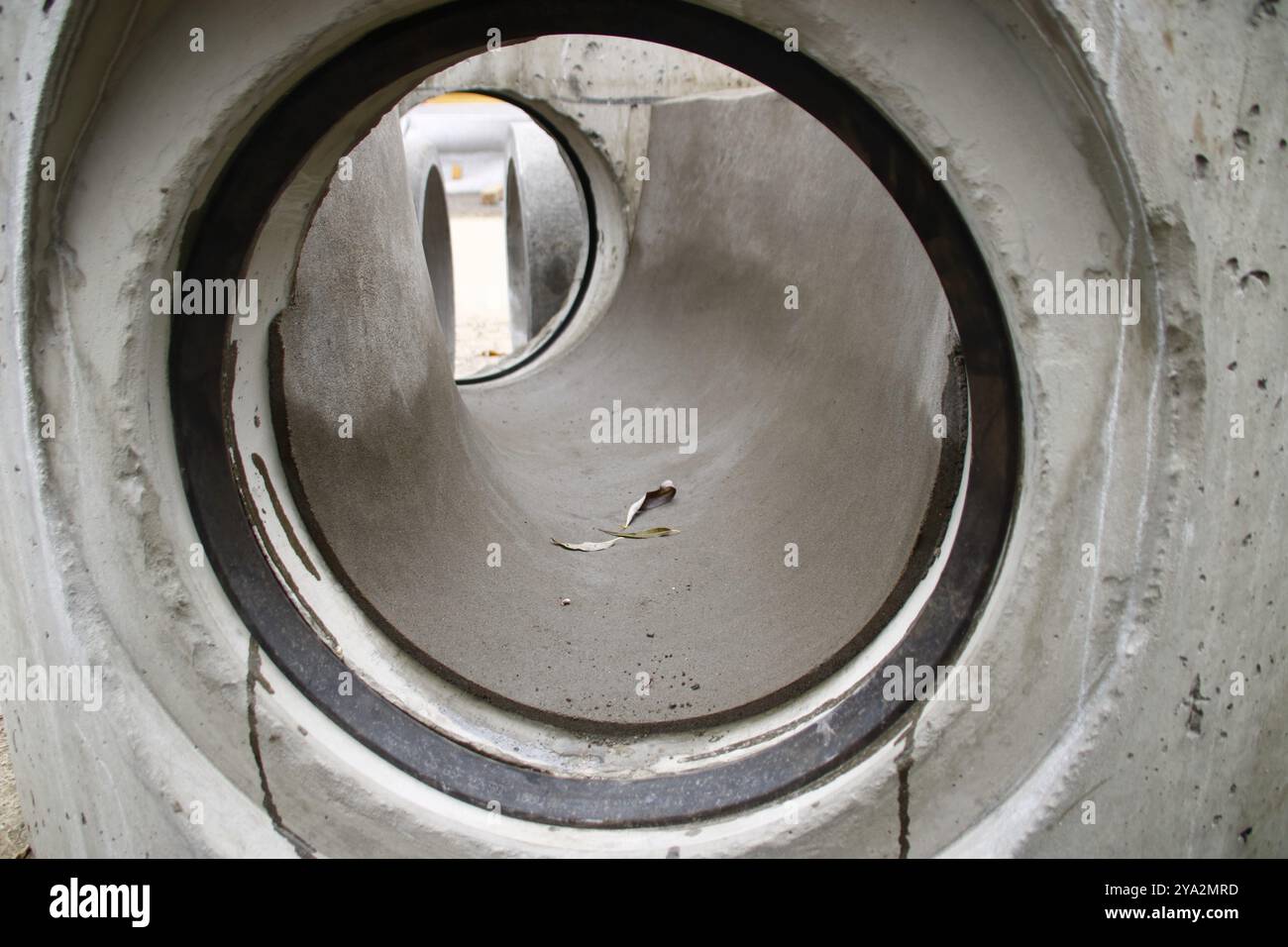 View into a sewage shaft from the perspective of the sewer Stock Photo ...