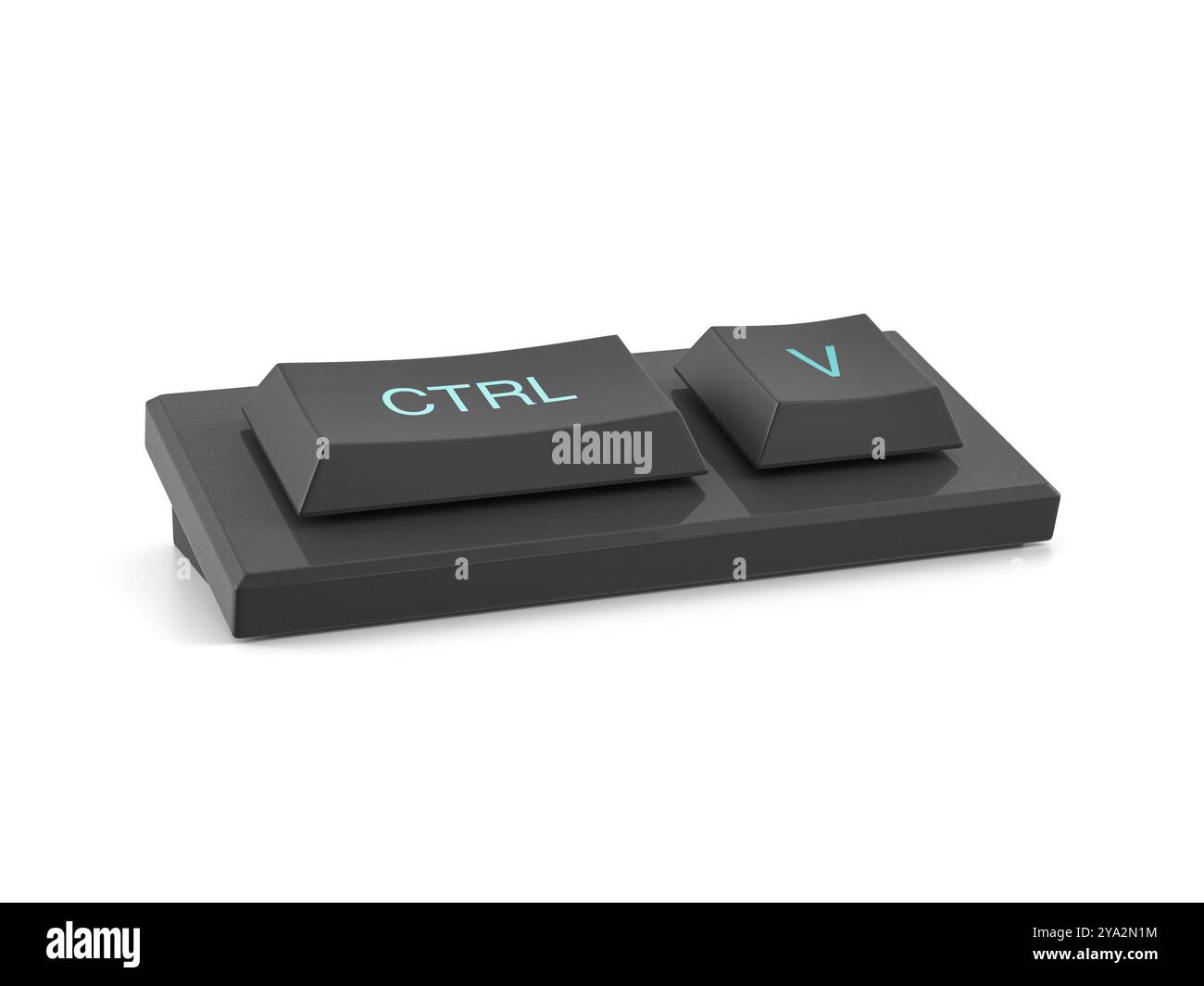 Mini keyboard ctrl V on a white background. 3d illustration Stock Photo ...