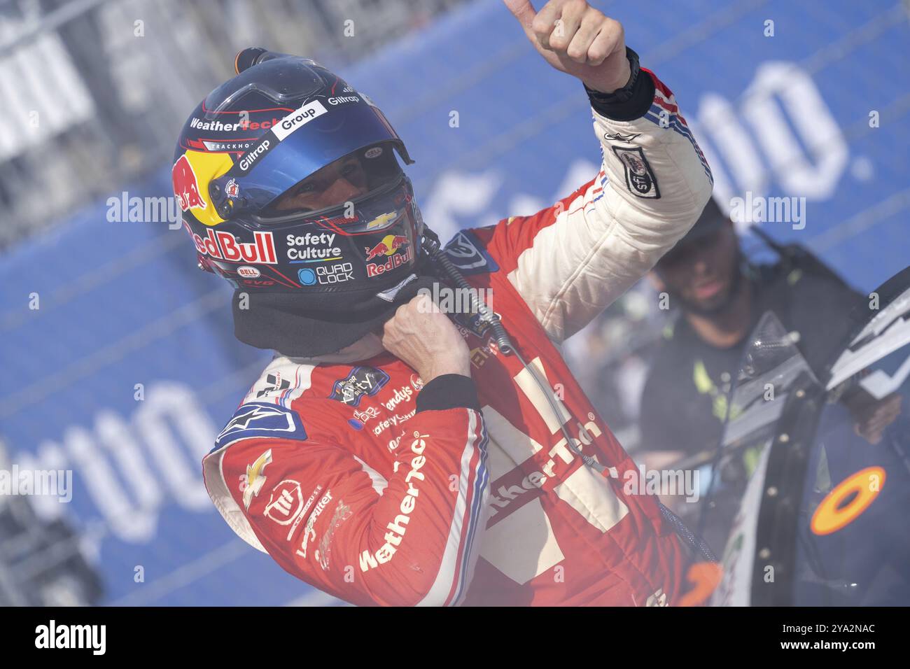 NASCAR Xfinity Series driver, Shane van Gisbergen celebrates his win ...