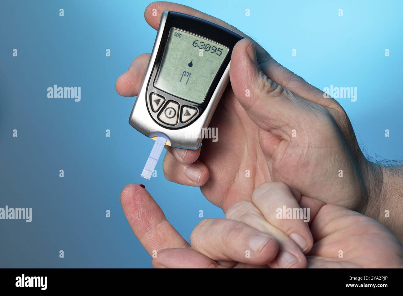 Measurement of the glucose concentration in the blood with a blood ...