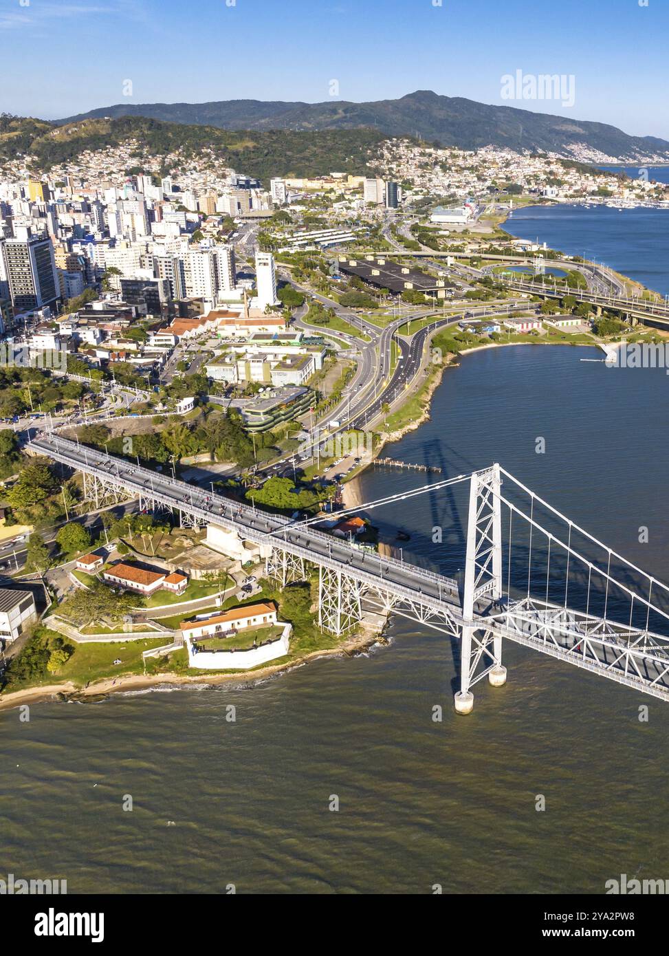 Aerial view florianopolis bridge brazil hi-res stock photography and ...