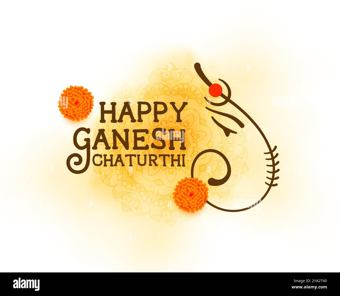 creative ganesh chaturthi event background with lord ganpati design ...
