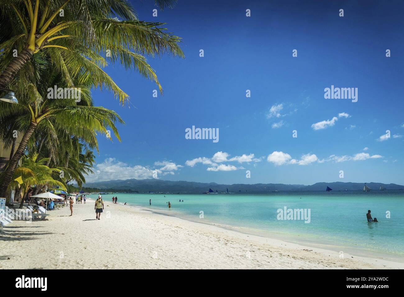 Boracay island tropical coast beach landscape in philippines Stock ...