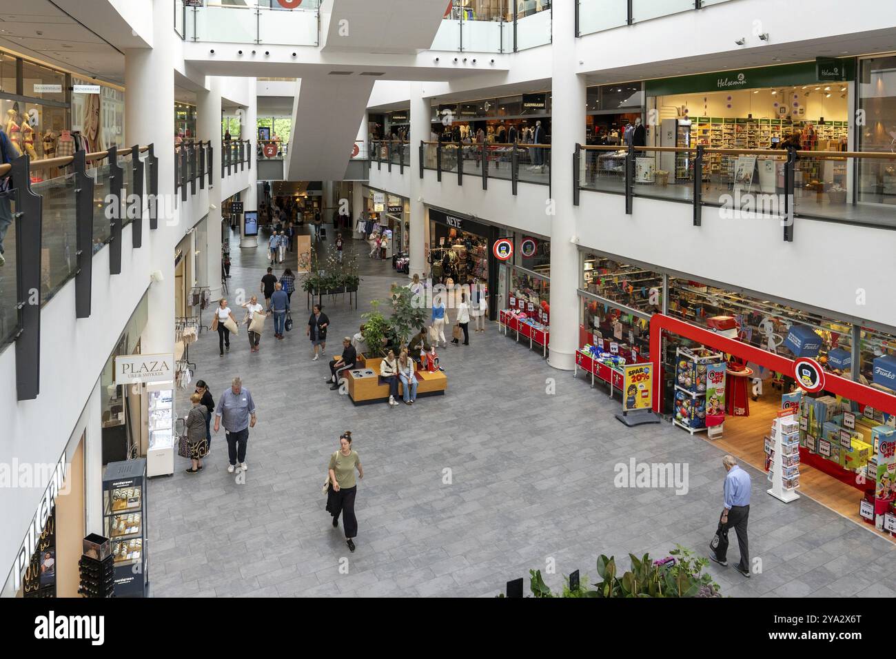 Copenhagen, Denmark, June 30, 2023: People inside the shopping mall ...