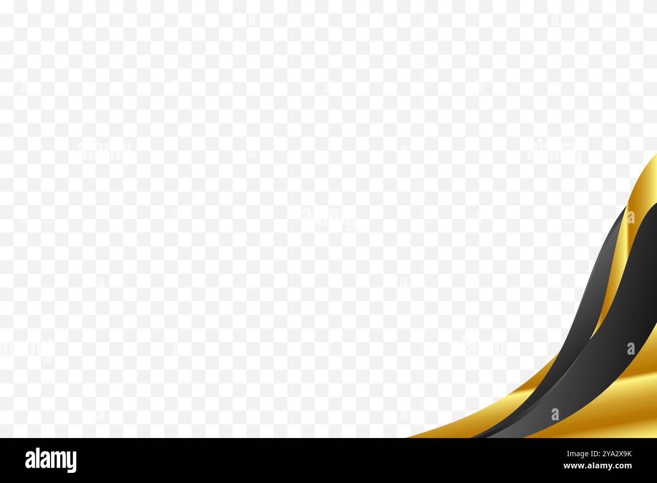 Elegant curved vector background in Black and gold for sophisticated ...