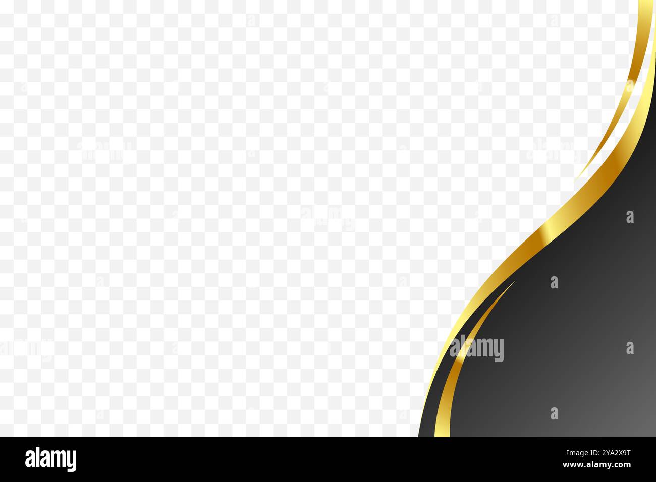 Flowing Black and gold vector background for sophisticated header and ...