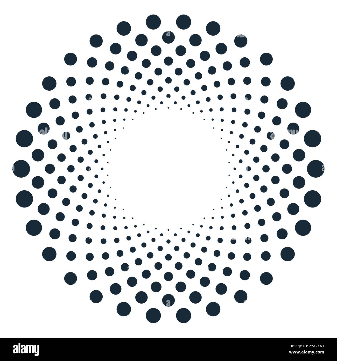 abstract symmetry circular pattern with halftone effect vector Stock ...