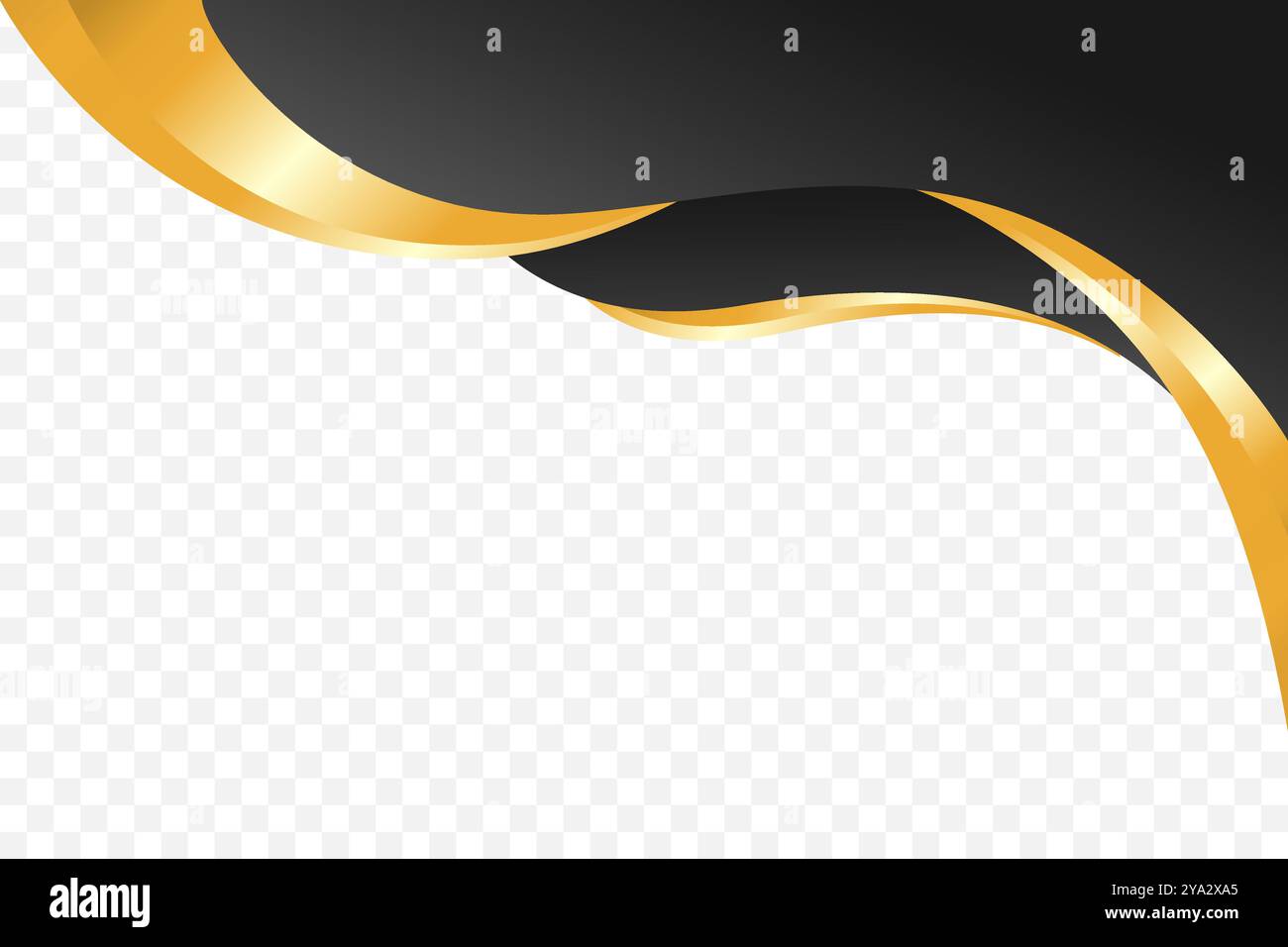 Enhanced header and footer borders with a Black and gold wavy vector ...