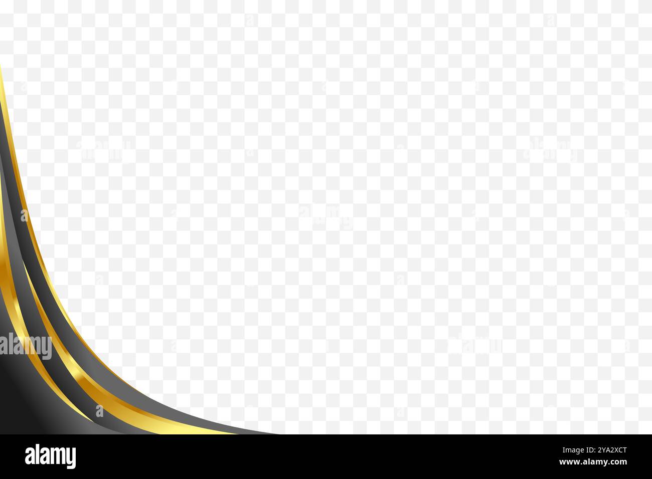 Decorative vector background in Black and gold with a wavy border for ...