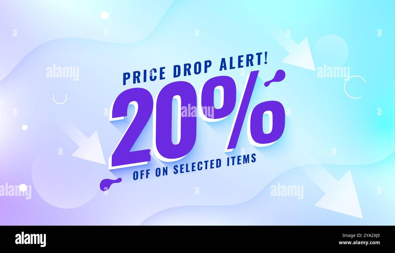 3d style price drop alert banner for price reduction on selected item ...