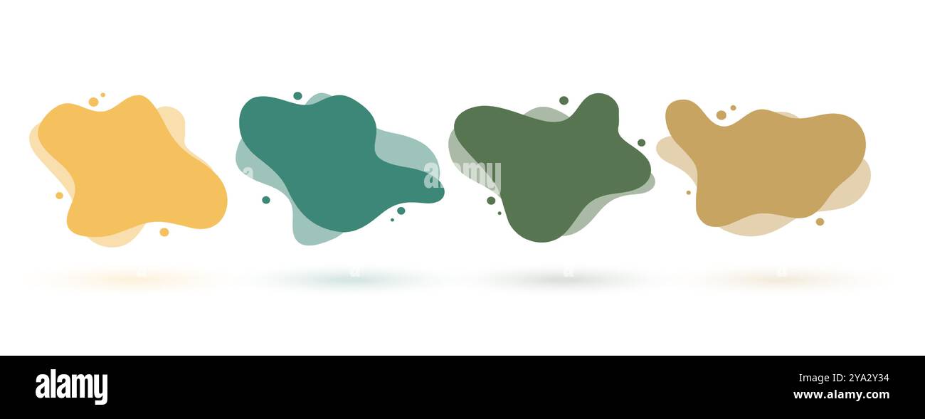 artistic and dynamic irregular bubble shape in set vector Stock Vector ...