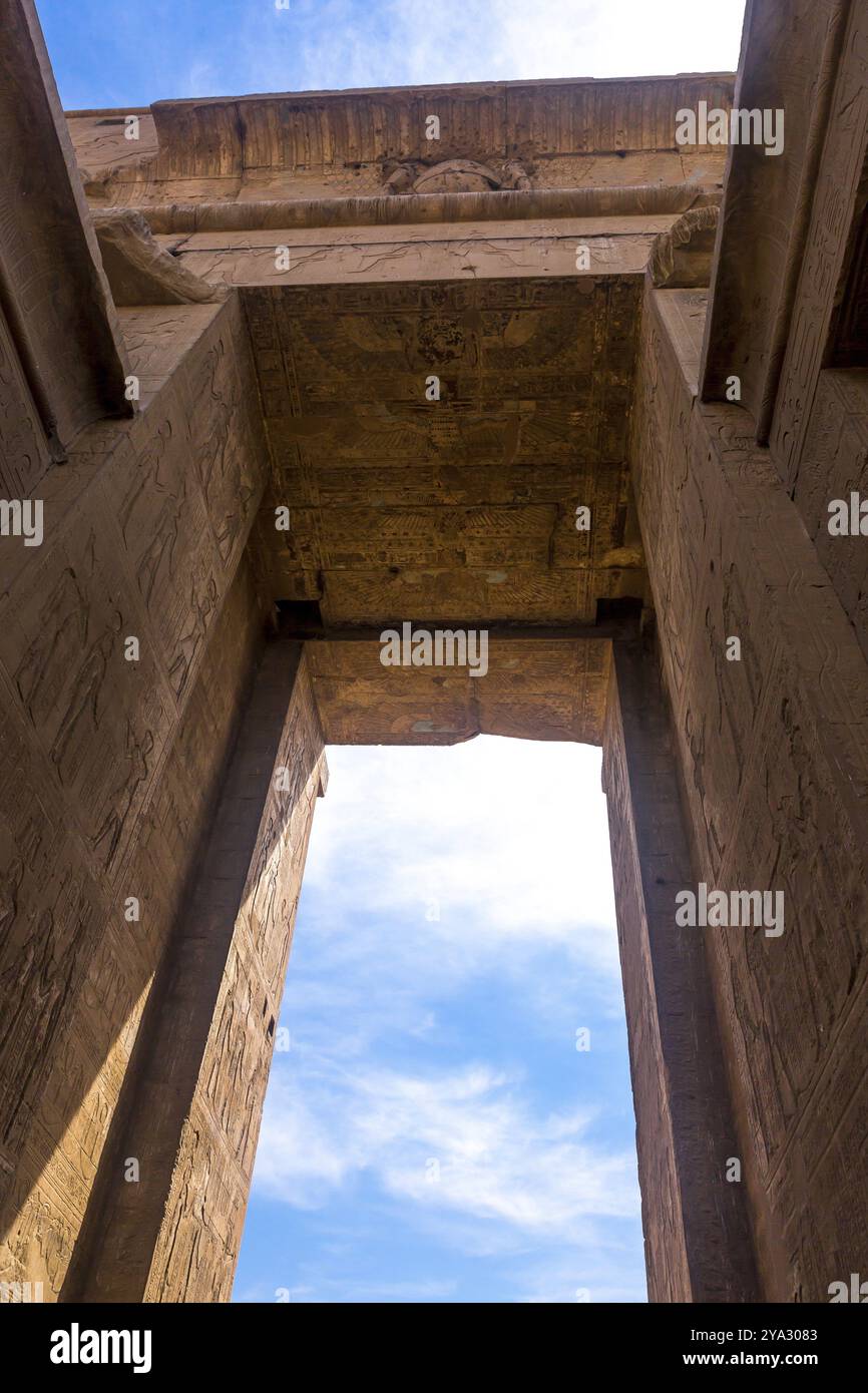 Horus Temple, Edfu, Egypt. Africa Stock Photo - Alamy