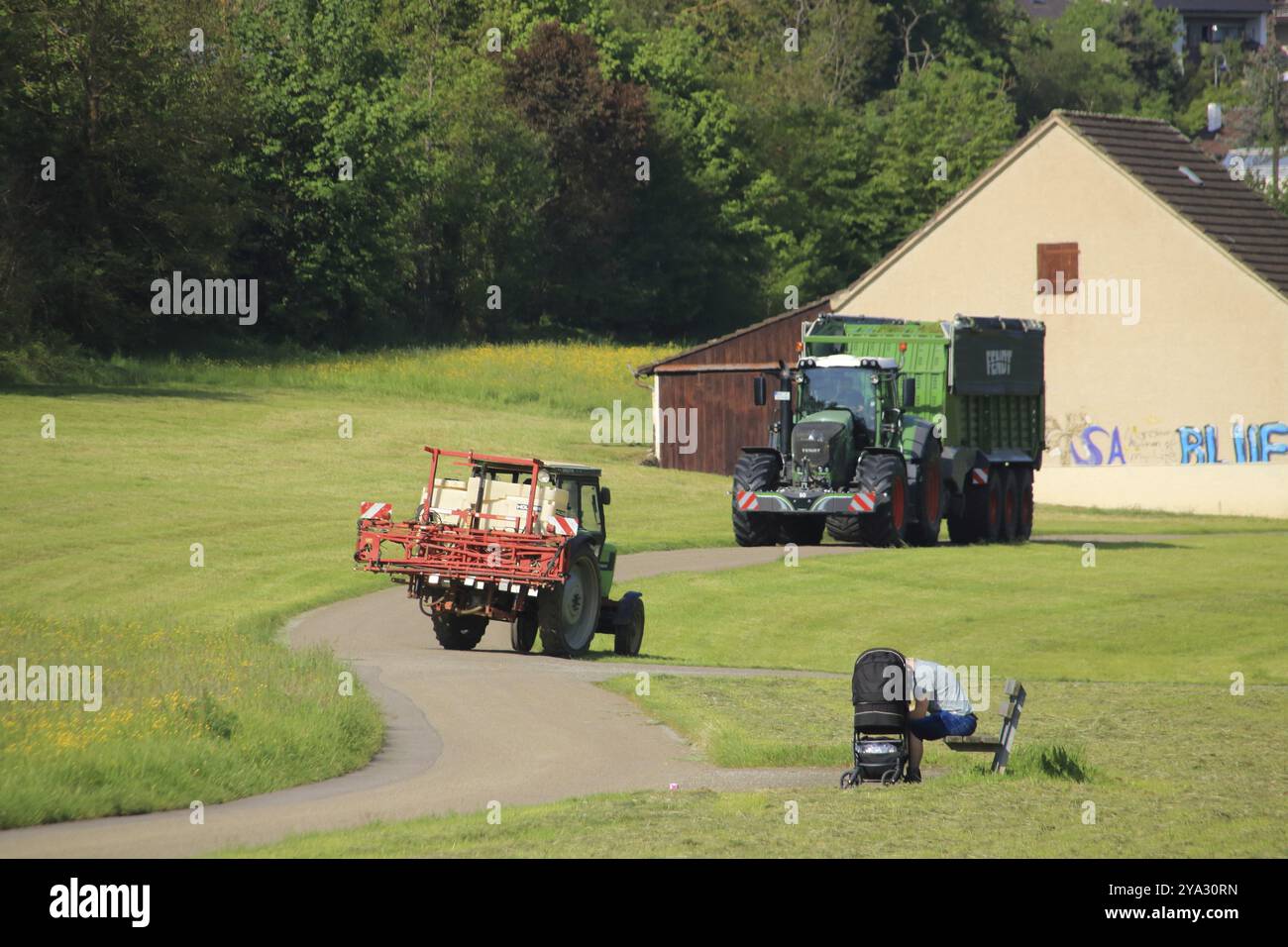 Tractor country lane vehicles hi-res stock photography and images - Alamy