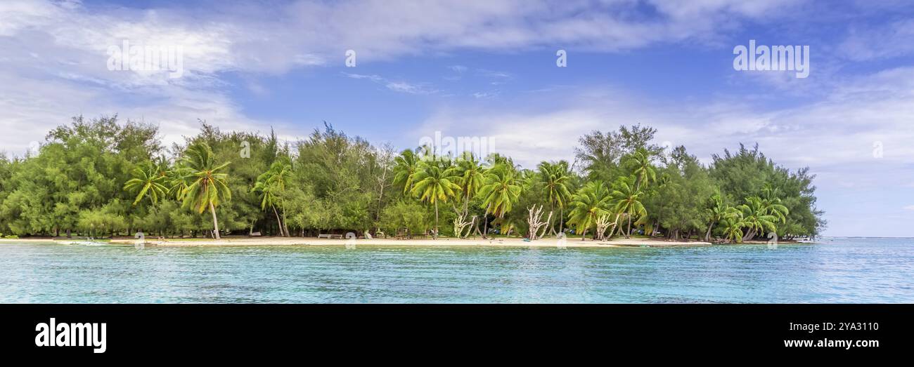 Bora Bora Island, French Polynesia. Web banner in panoramic view this ...