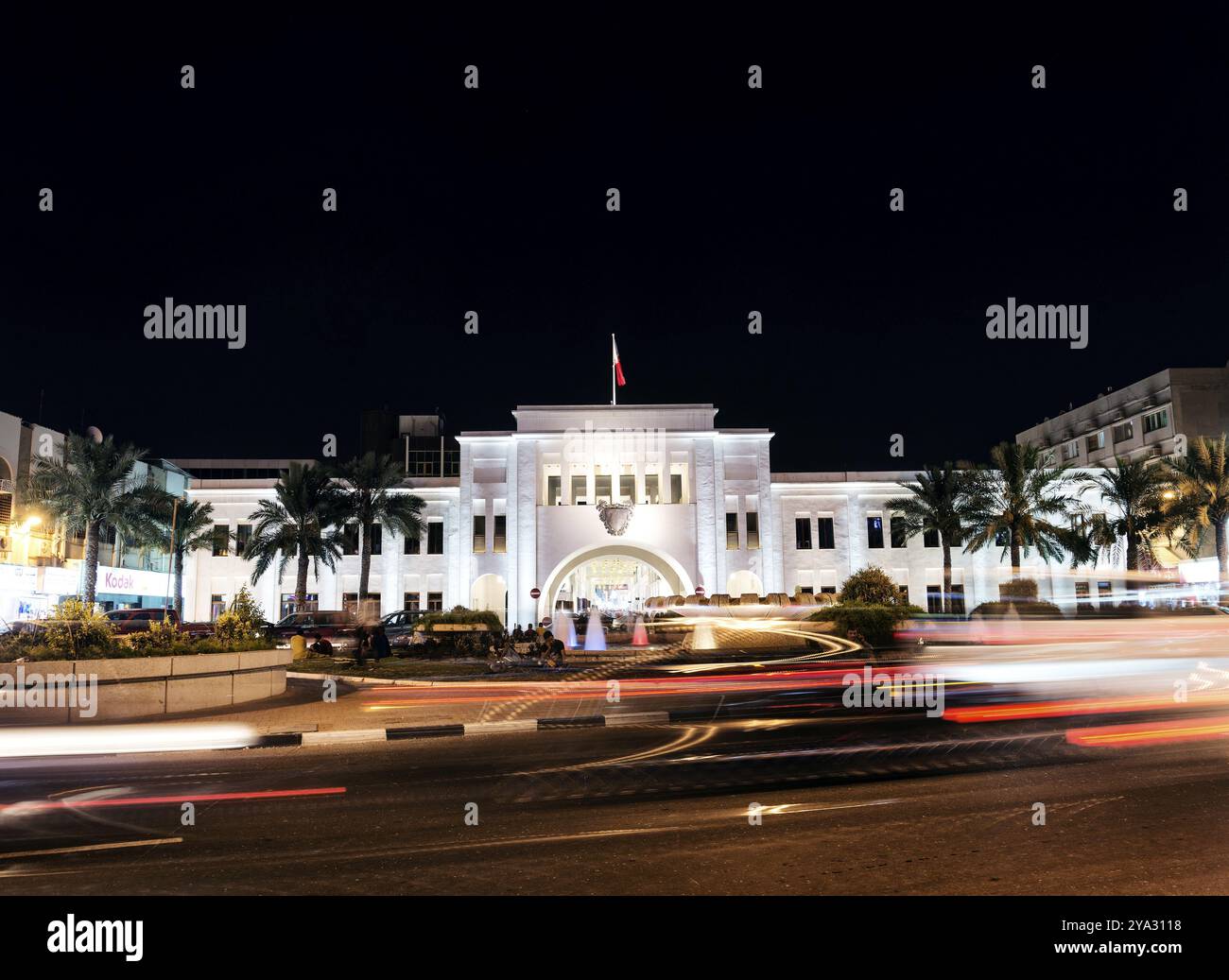 Famous bab al bahrain square landmark in central manama old town at ...