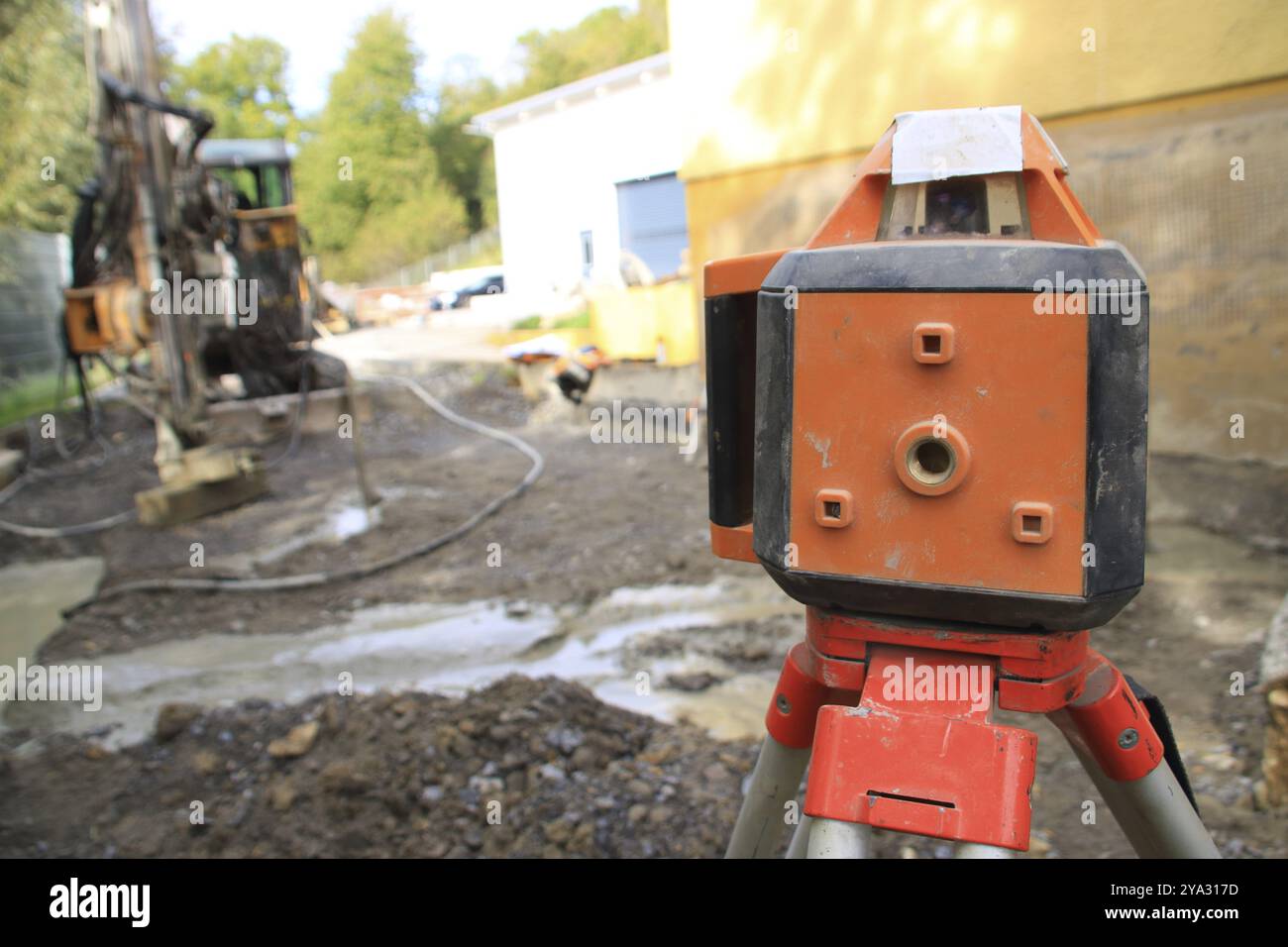 Surveying computer on a construction site Stock Photo - Alamy