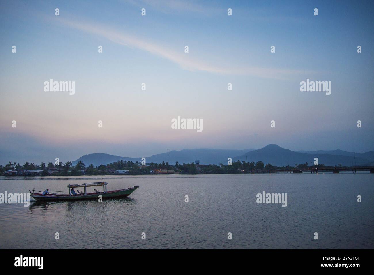 Kampot river boat hi-res stock photography and images - Alamy
