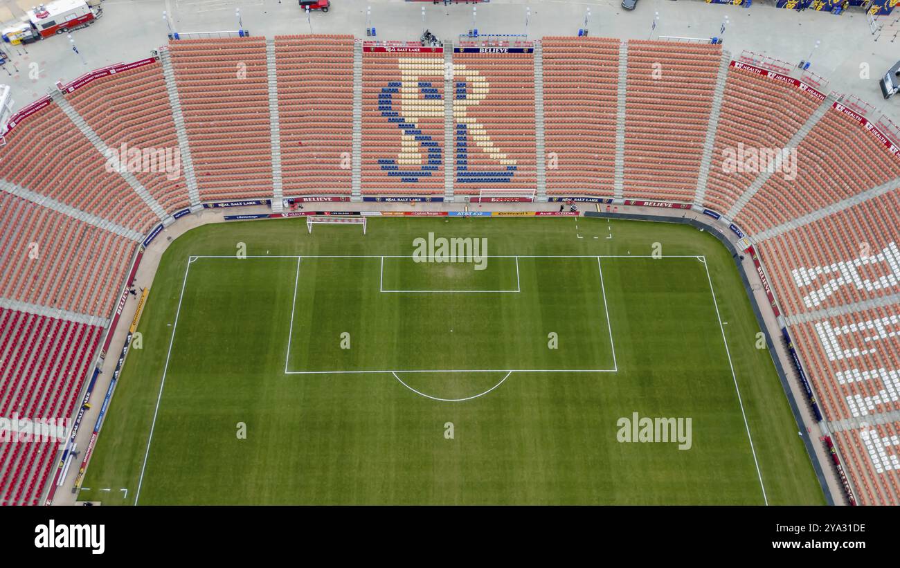 Aerial view of America First Field, home of the Real Salt Lake and ...