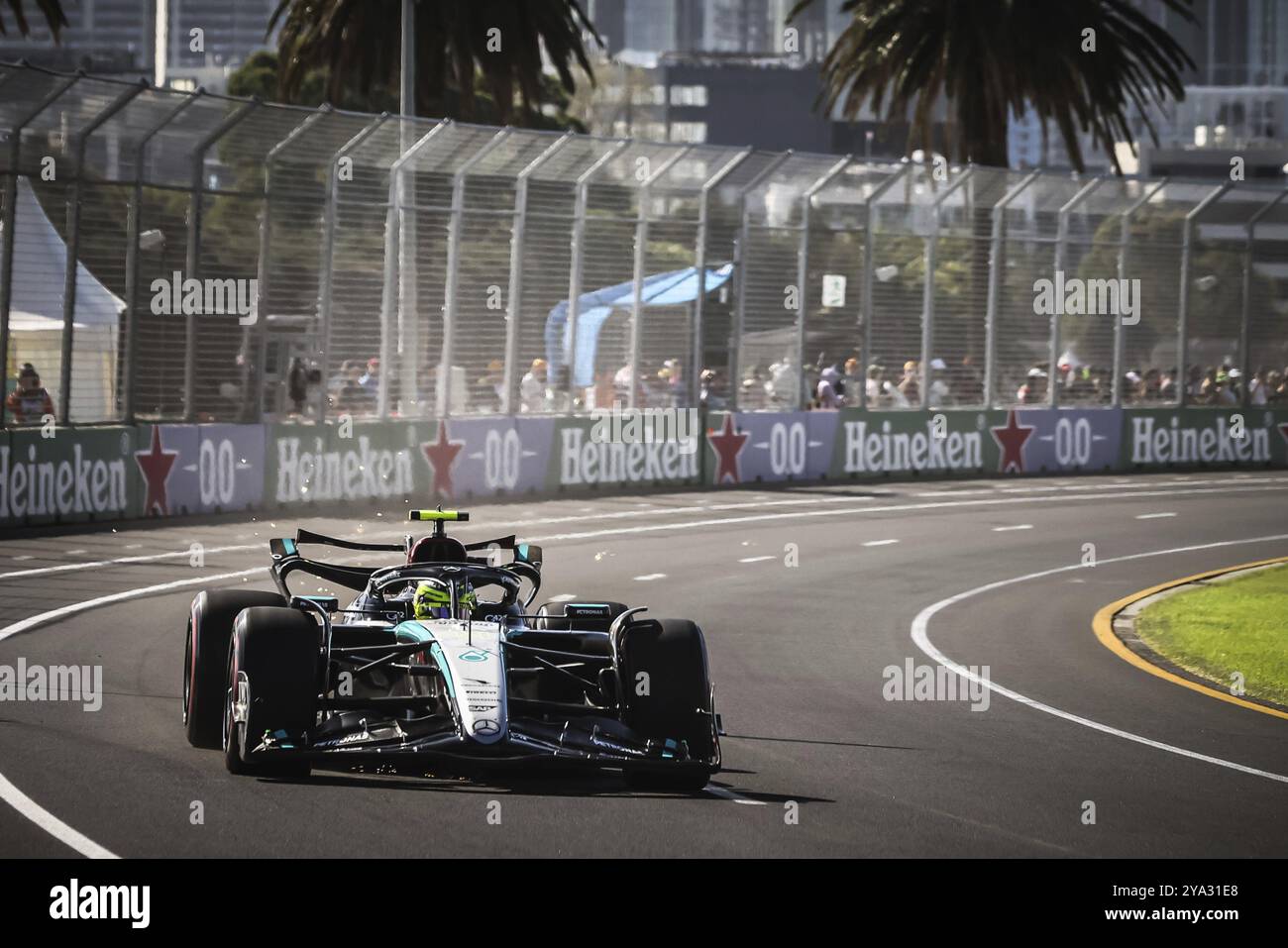 MELBOURNE, AUSTRALIA, MARCH 23: Lewis Hamilton of Great Britain drives ...