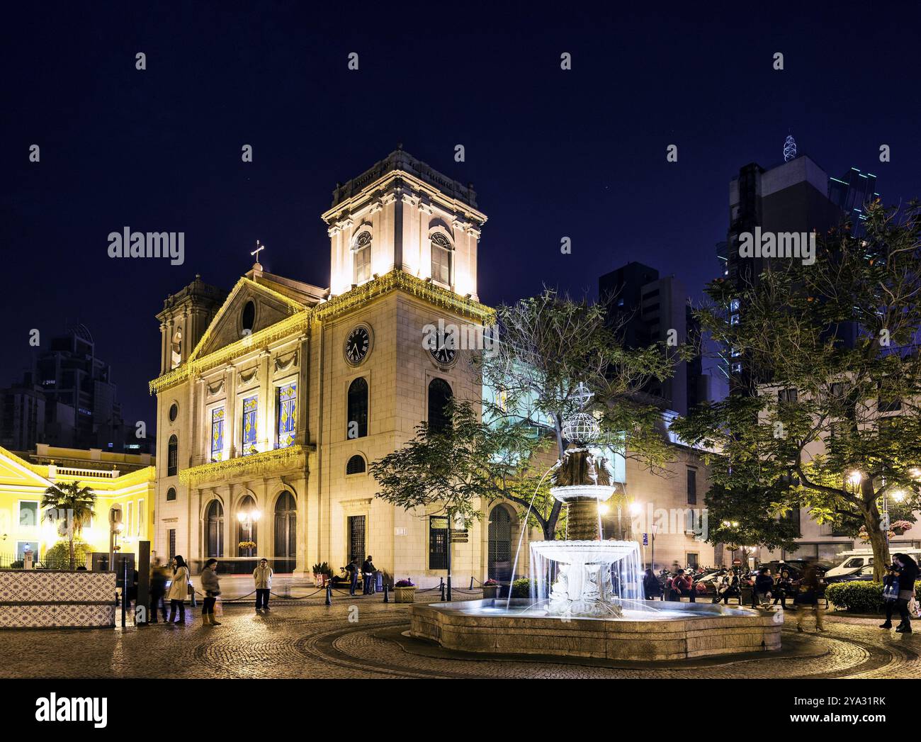 Portuguese old town colonial church square in central macao macau china ...