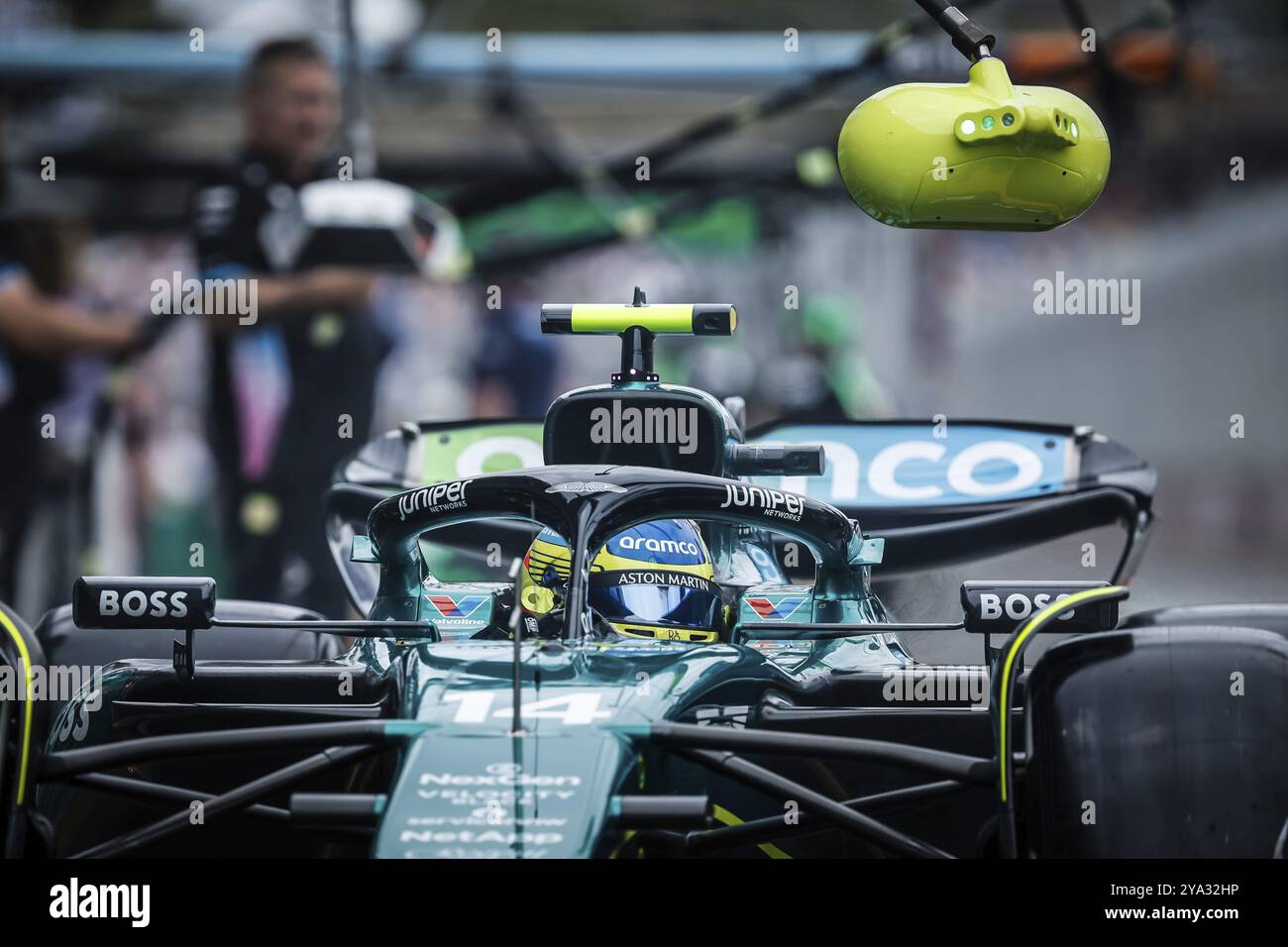 MELBOURNE, AUSTRALIA, MARCH 23: Fernando Alonso of Spain drives the ...