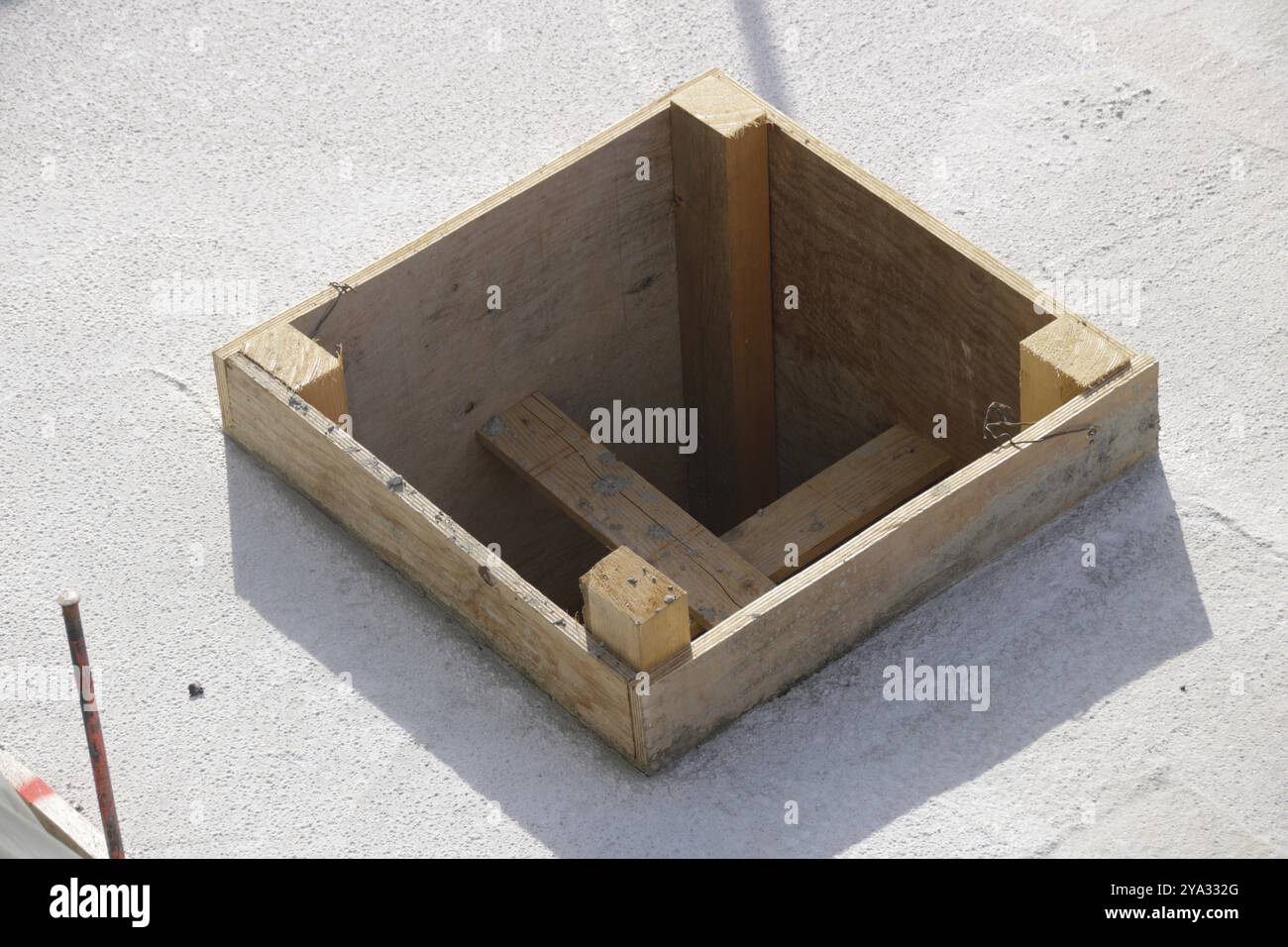 Recess for a pump sump in a foundation. Space was left in a clean layer ...