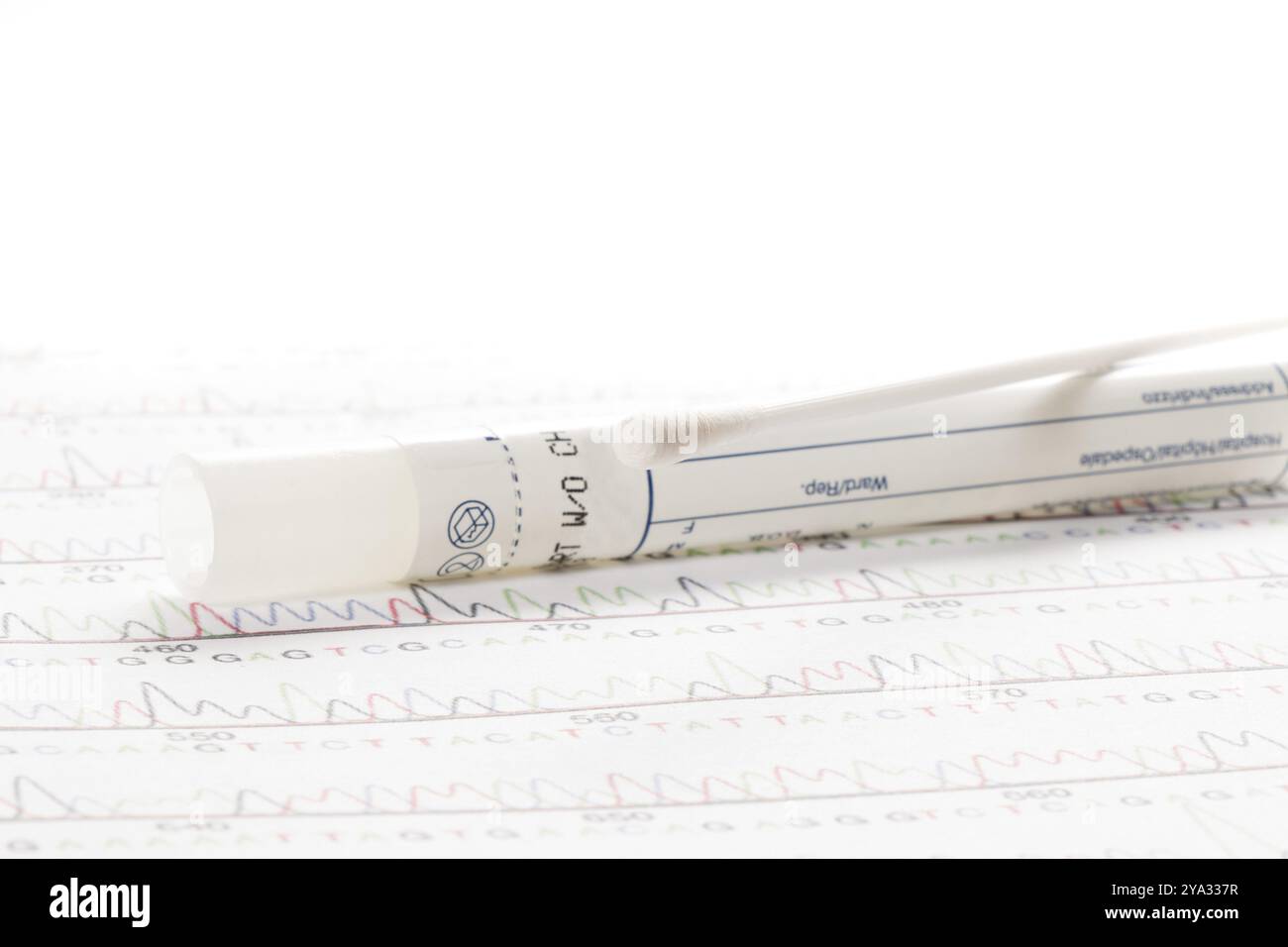 DNA test tubes and cotton swabs, wipe test Stock Photo - Alamy