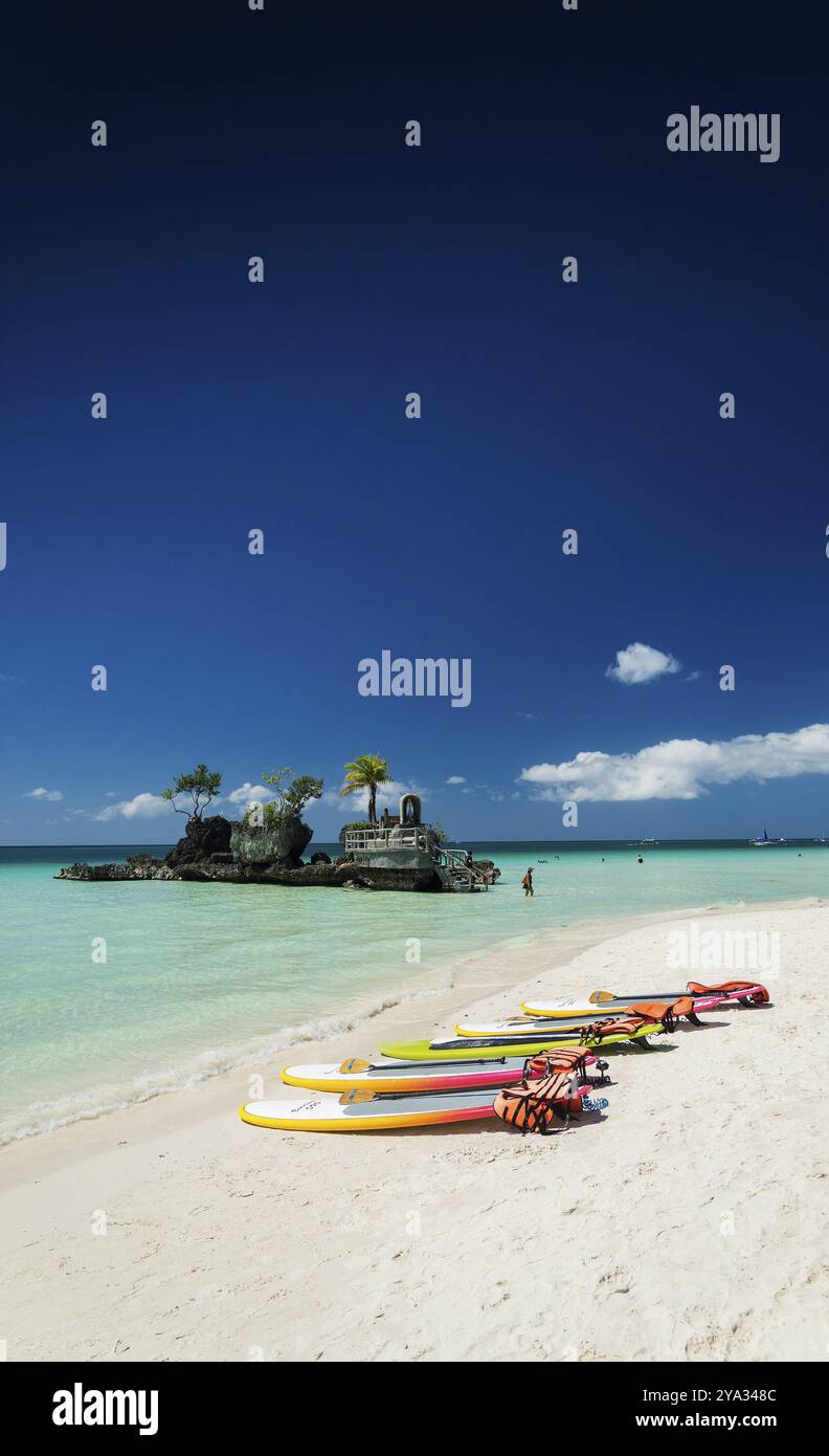 Boracay island tropical coast beach landscape in philippines Stock ...