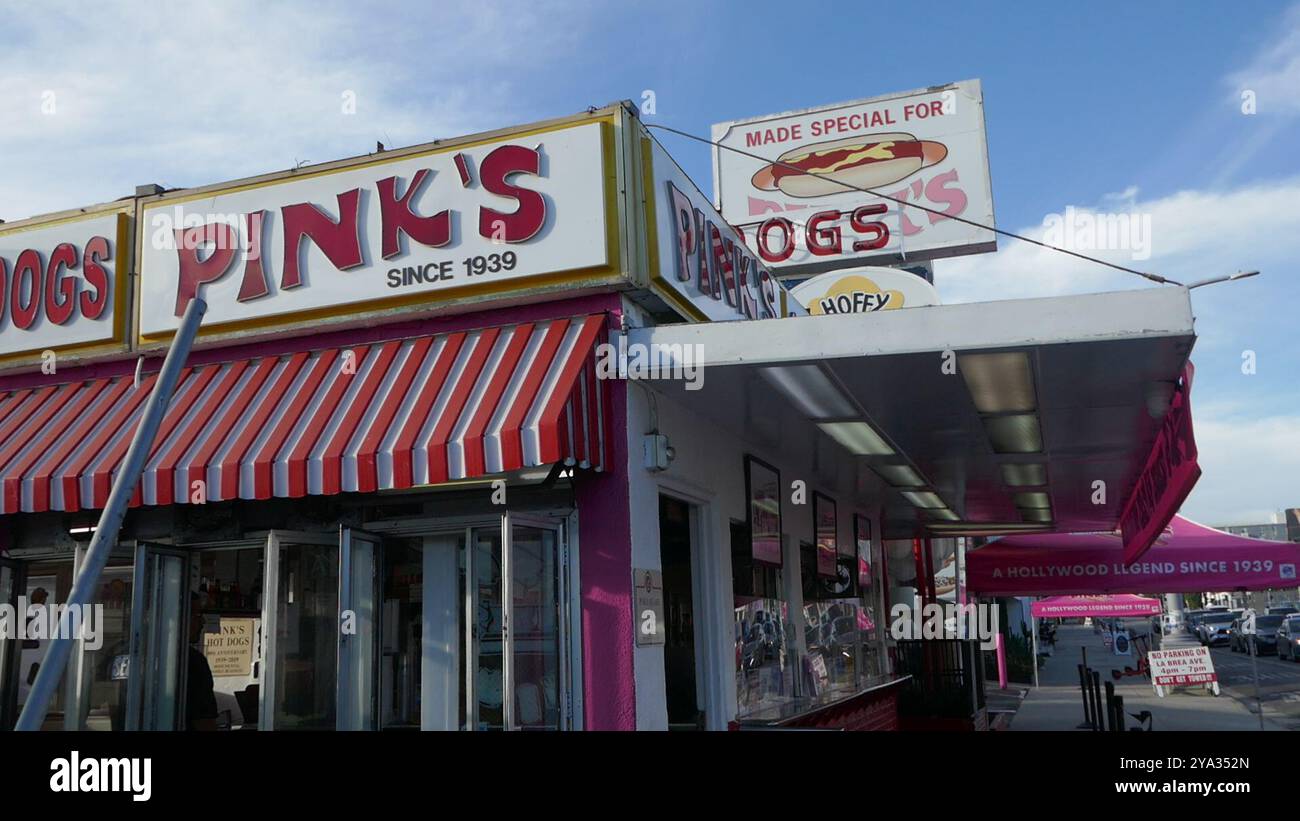 Los Angeles, California, USA 11th October 2024 Pinks Hot Dogs ...
