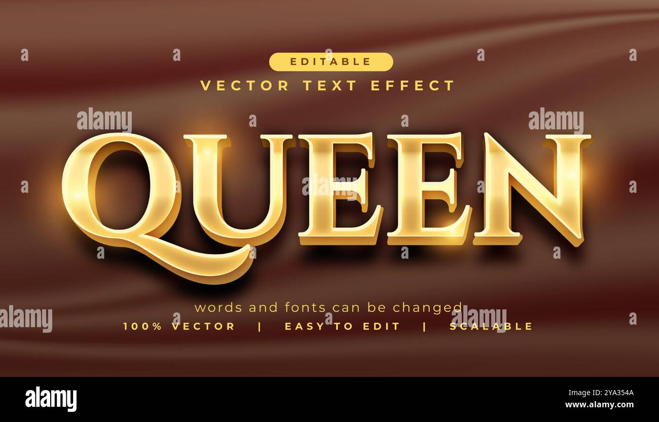 Editable text effect vector hi-res stock photography and images - Alamy