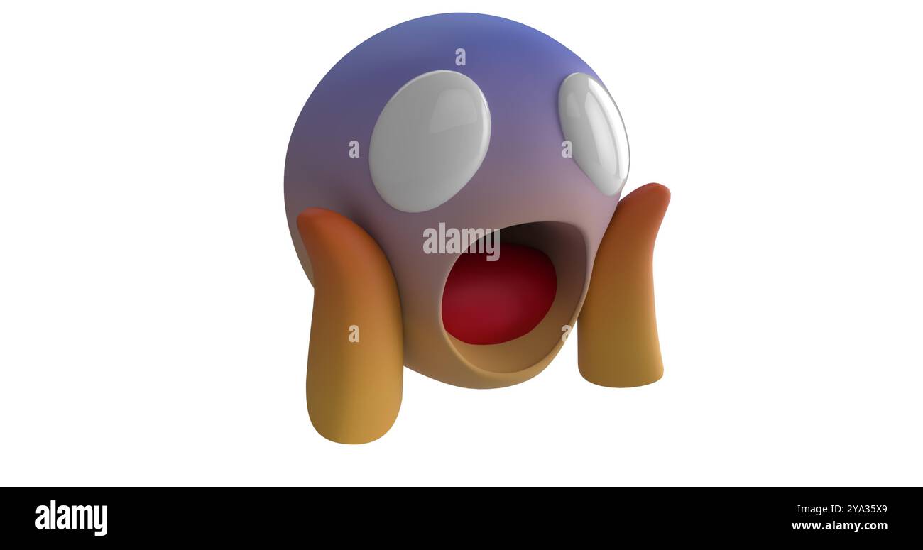 Screaming Smiley Faces The Scream Emoji Hi Res Stock Photography And