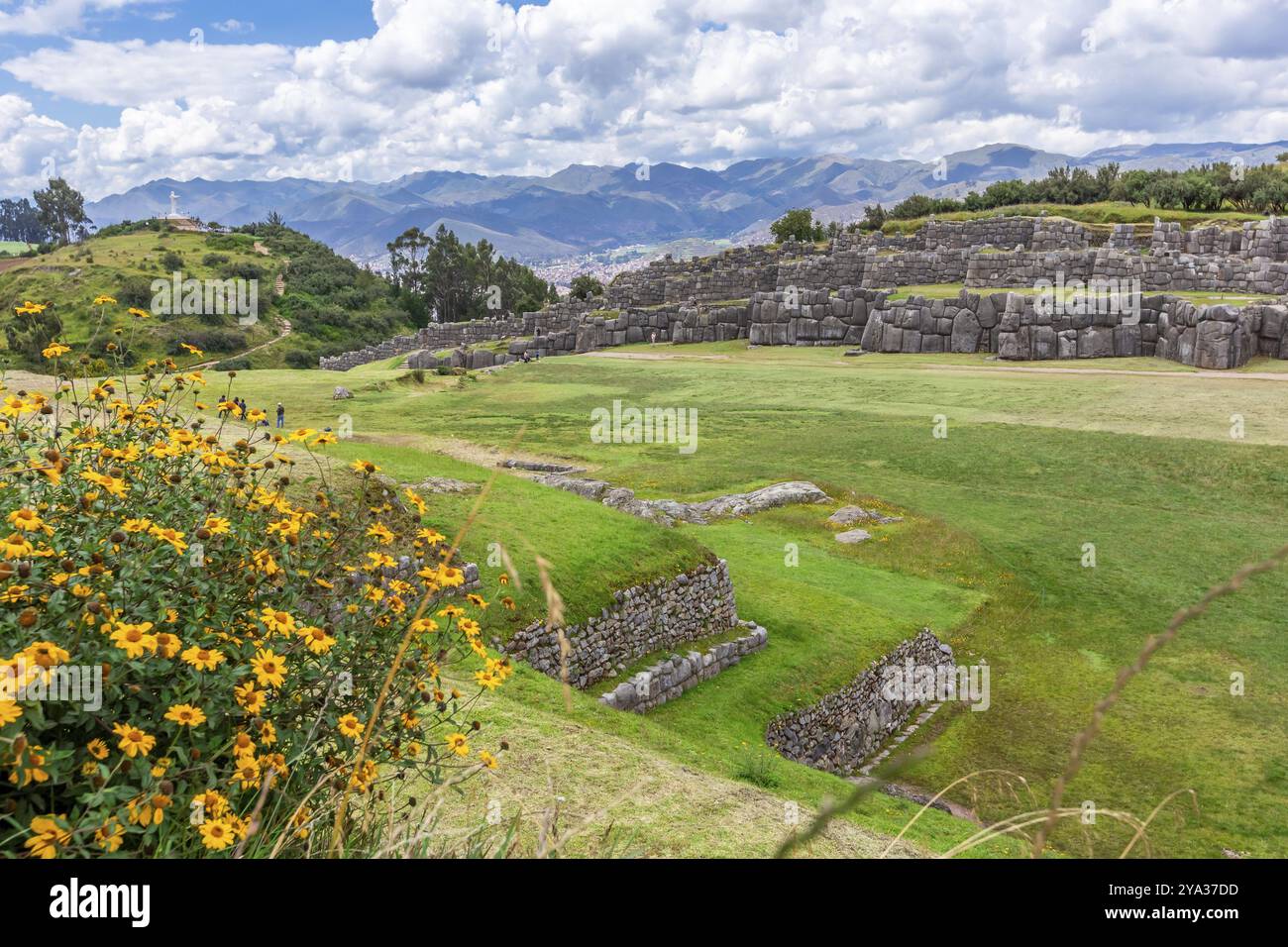 Sacsayhuaman fortress, Inca ruins in Cusco or cuzco town, Peru, South ...